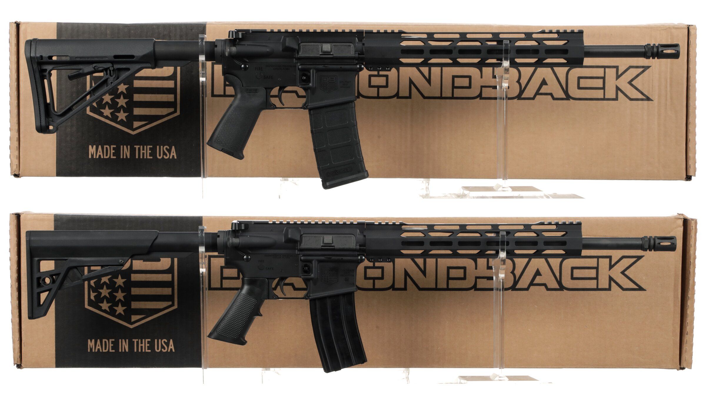 Two Diamondback Firearms DB15 Semi-Automatic Rifles with Boxes | Rock ...