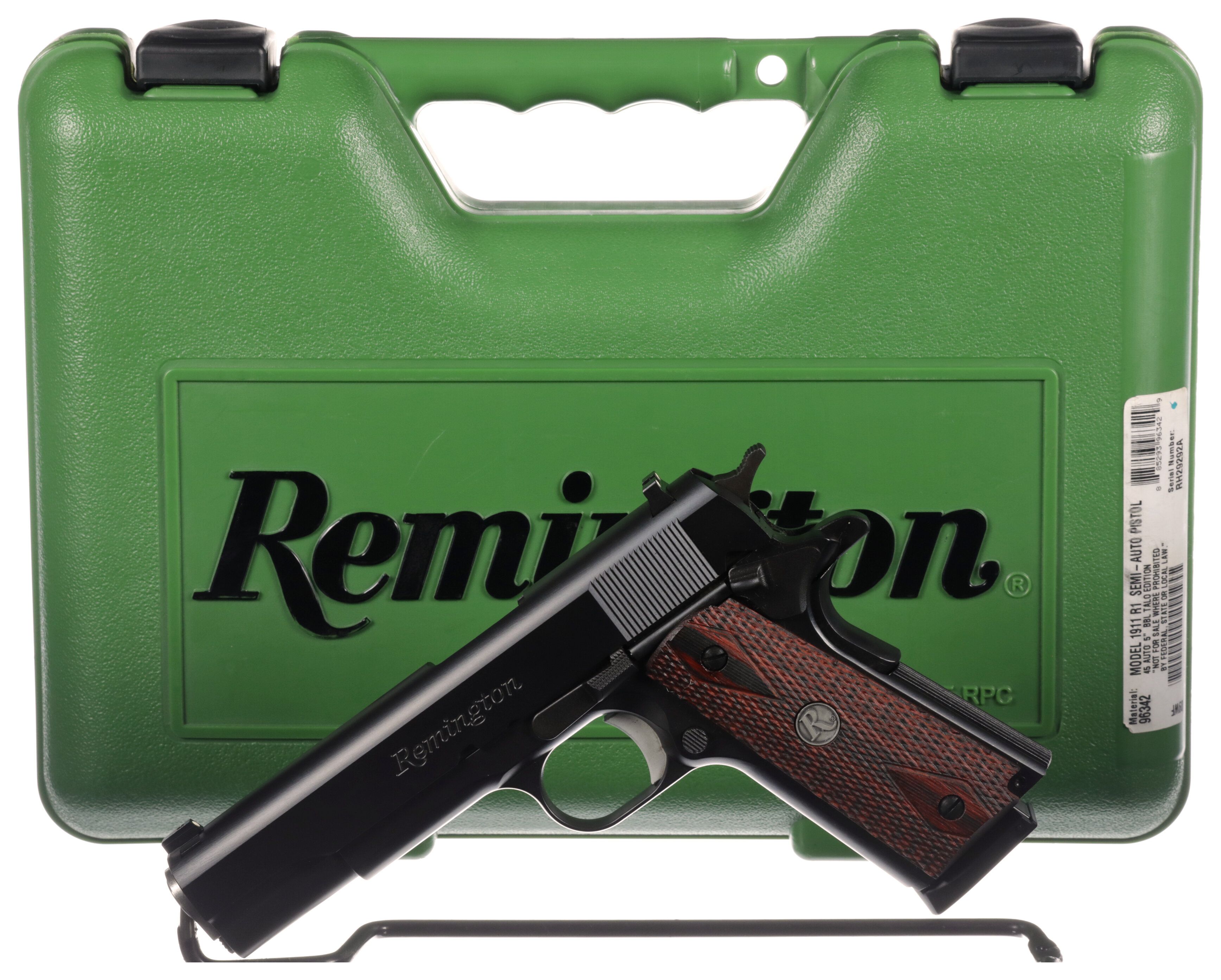 Remington Model 1911 R1 Talo Edition Pistol with Case | Rock Island Auction