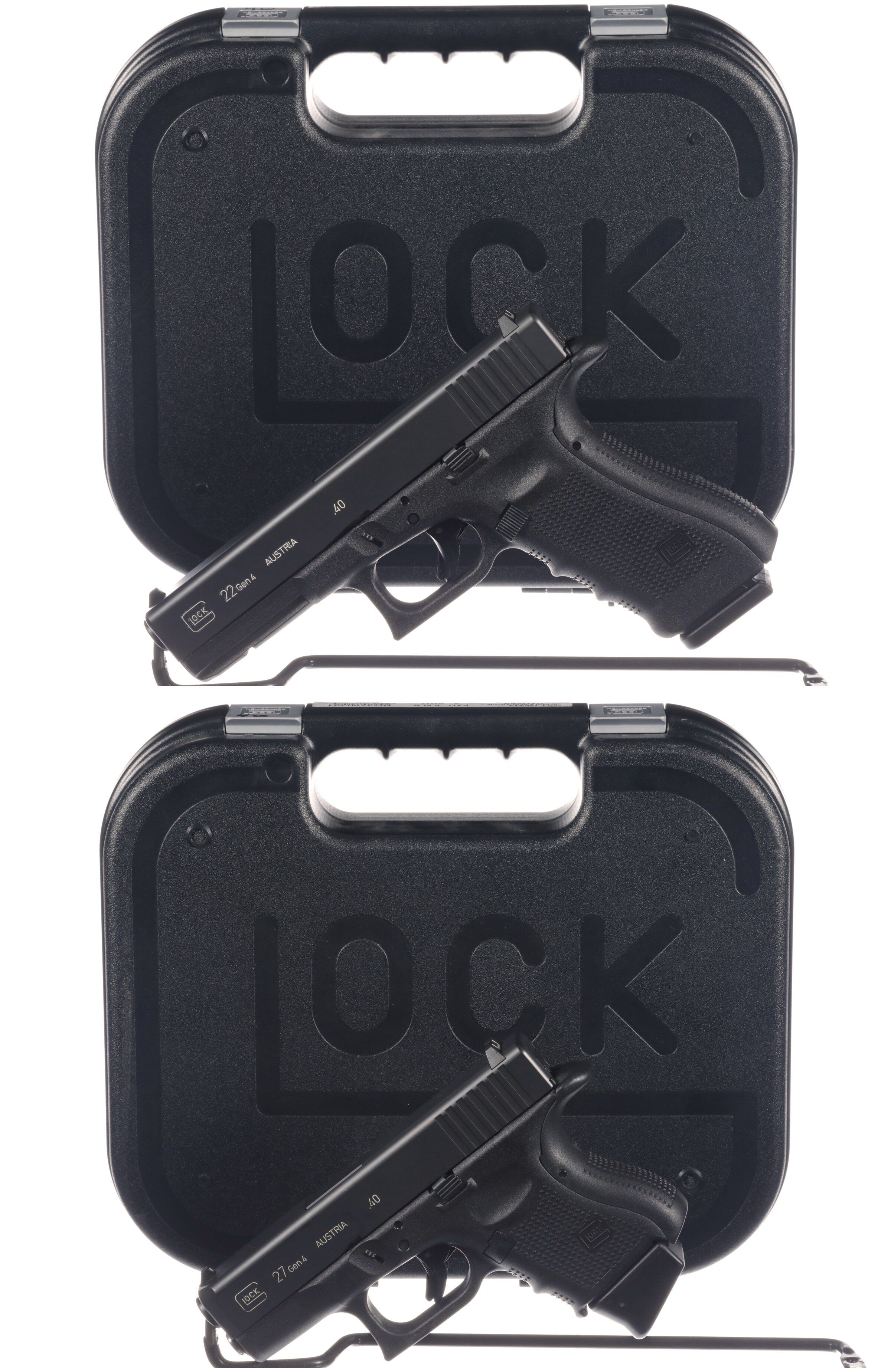 Two Glock Semi-Automatic Pistols with Cases | Rock Island Auction