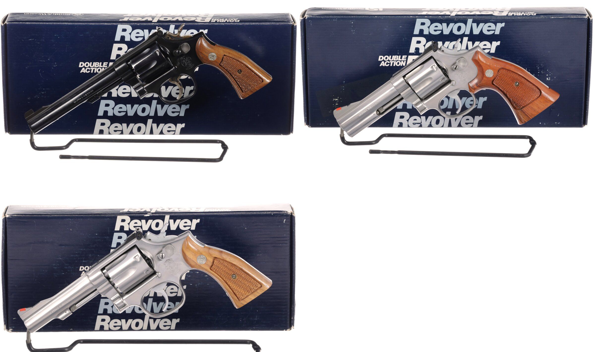 Three Smith & Wesson Double Action Revolvers with Boxes | Rock Island ...