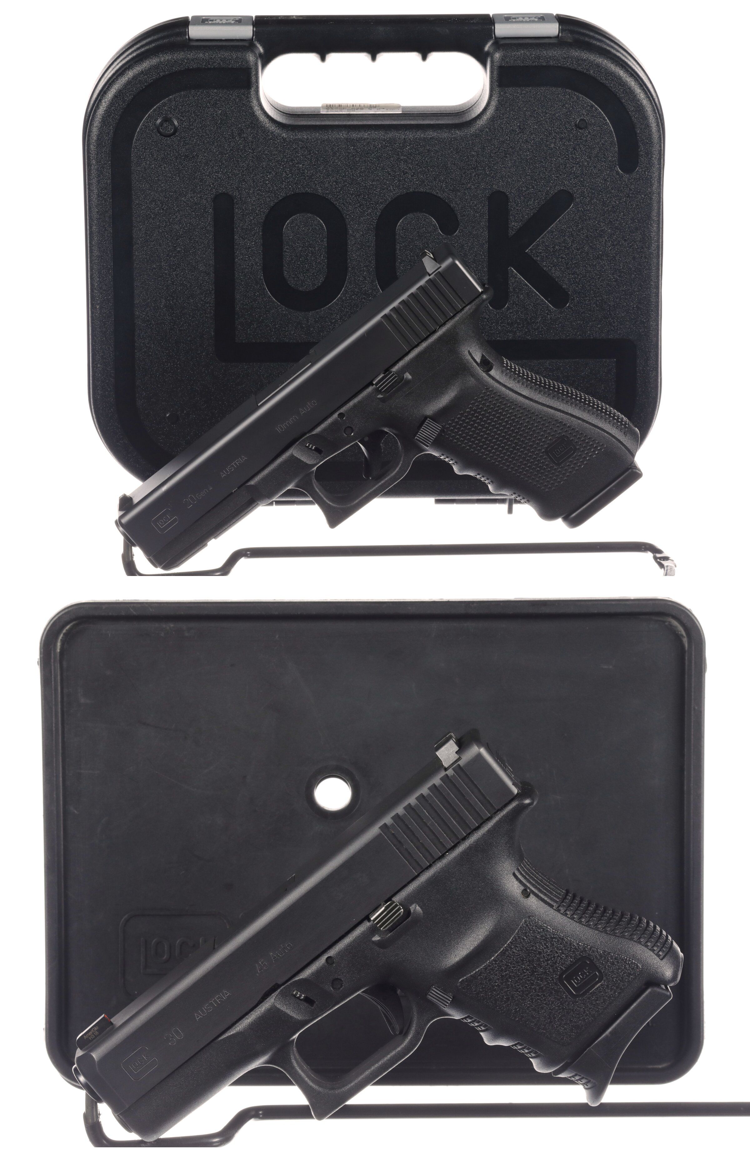 Two Glock Semi-Automatic Pistols with Cases | Rock Island Auction