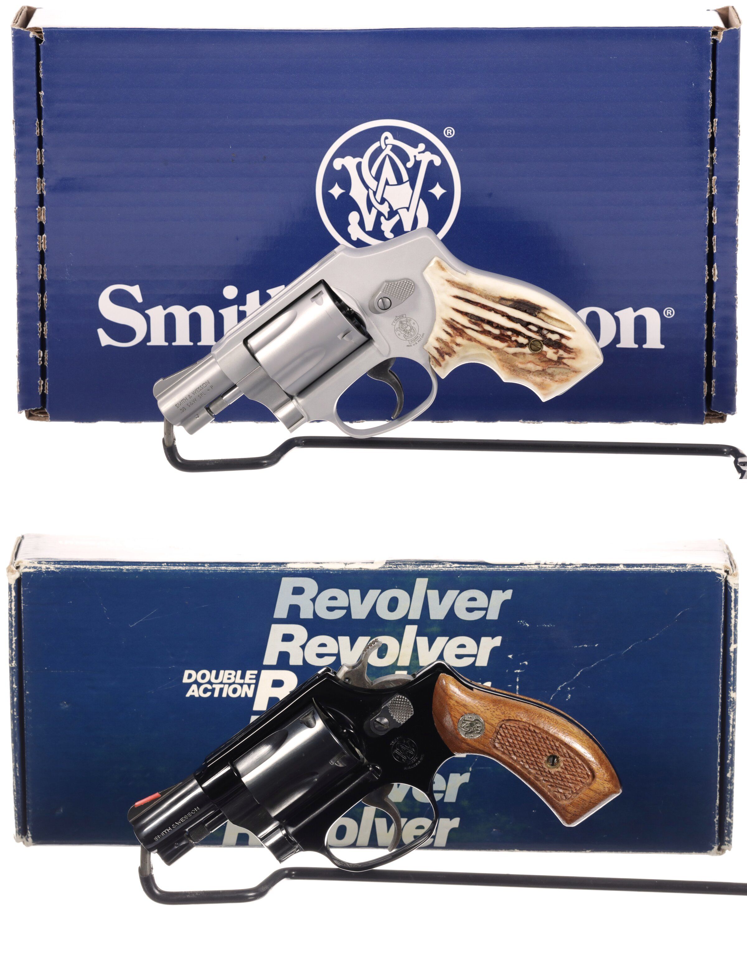 Two Smith & Wesson Airweight Double Action Revolvers with Boxes | Rock ...