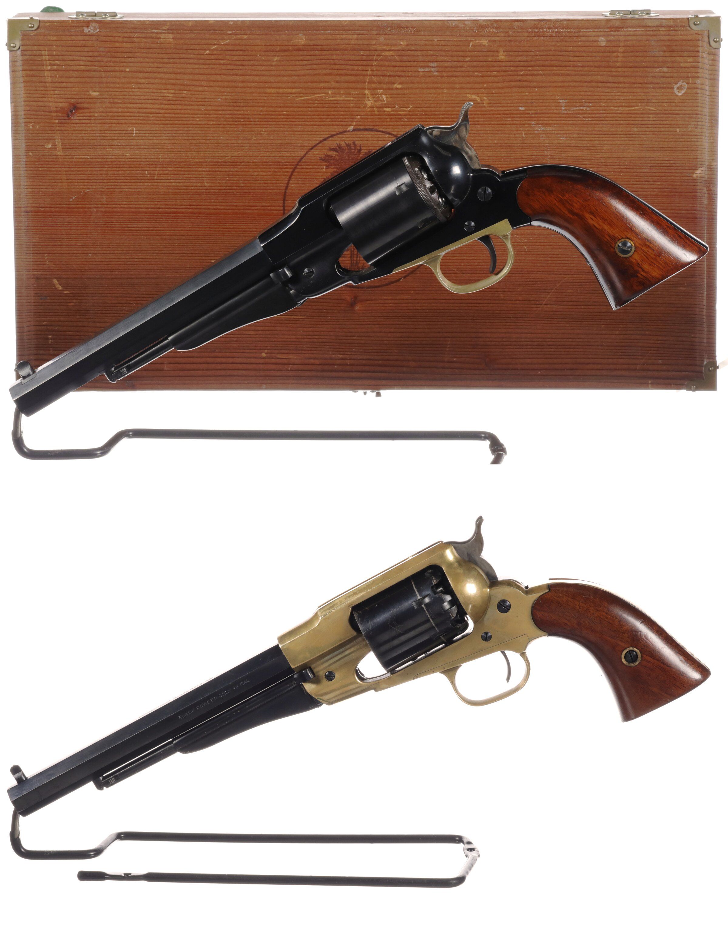 Two Italian Reproduction Model 1858 Percussion Revolvers | Rock Island ...