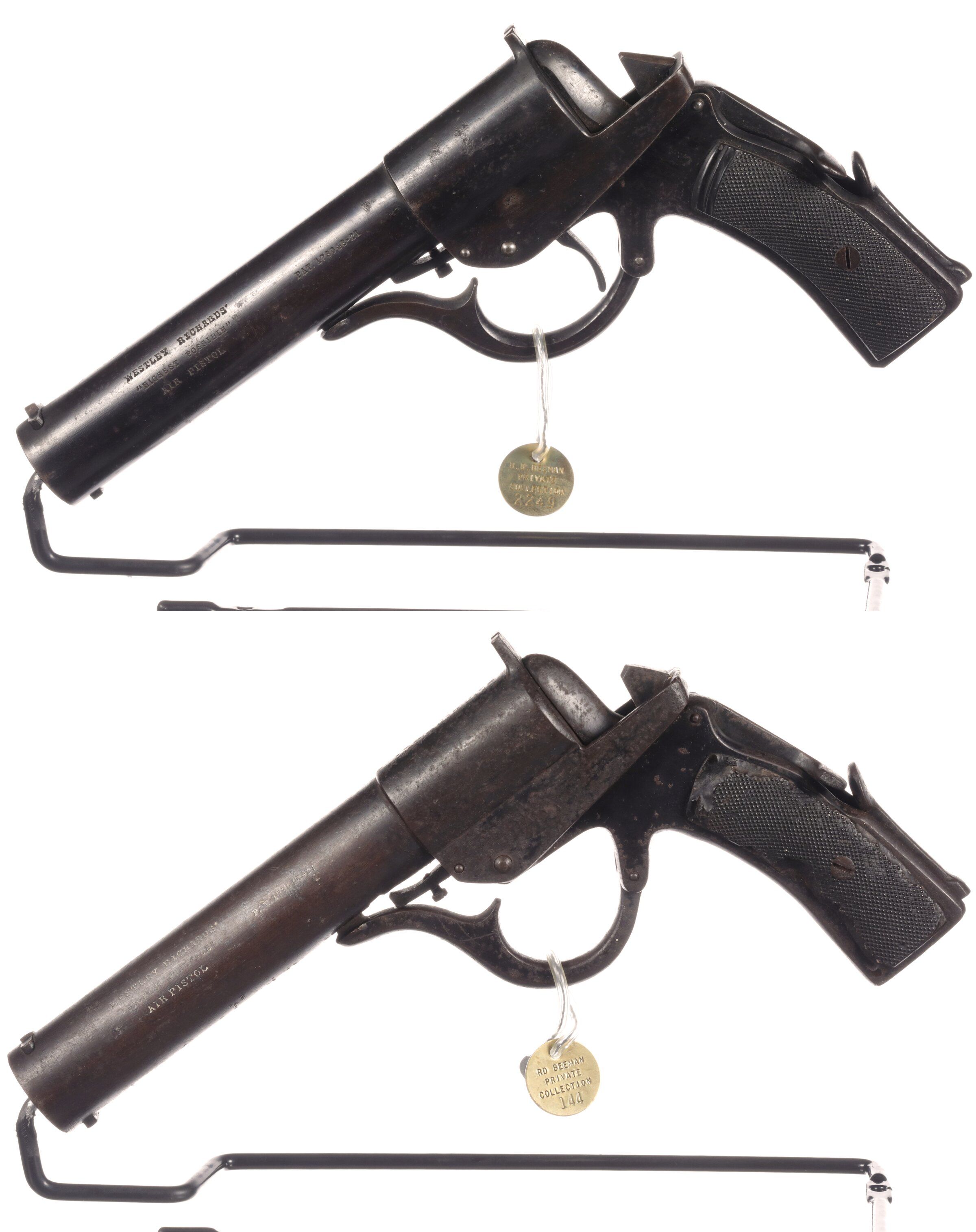 Two Westley Richards "Highest Possible" Pump Action Air-Pistols | Rock ...