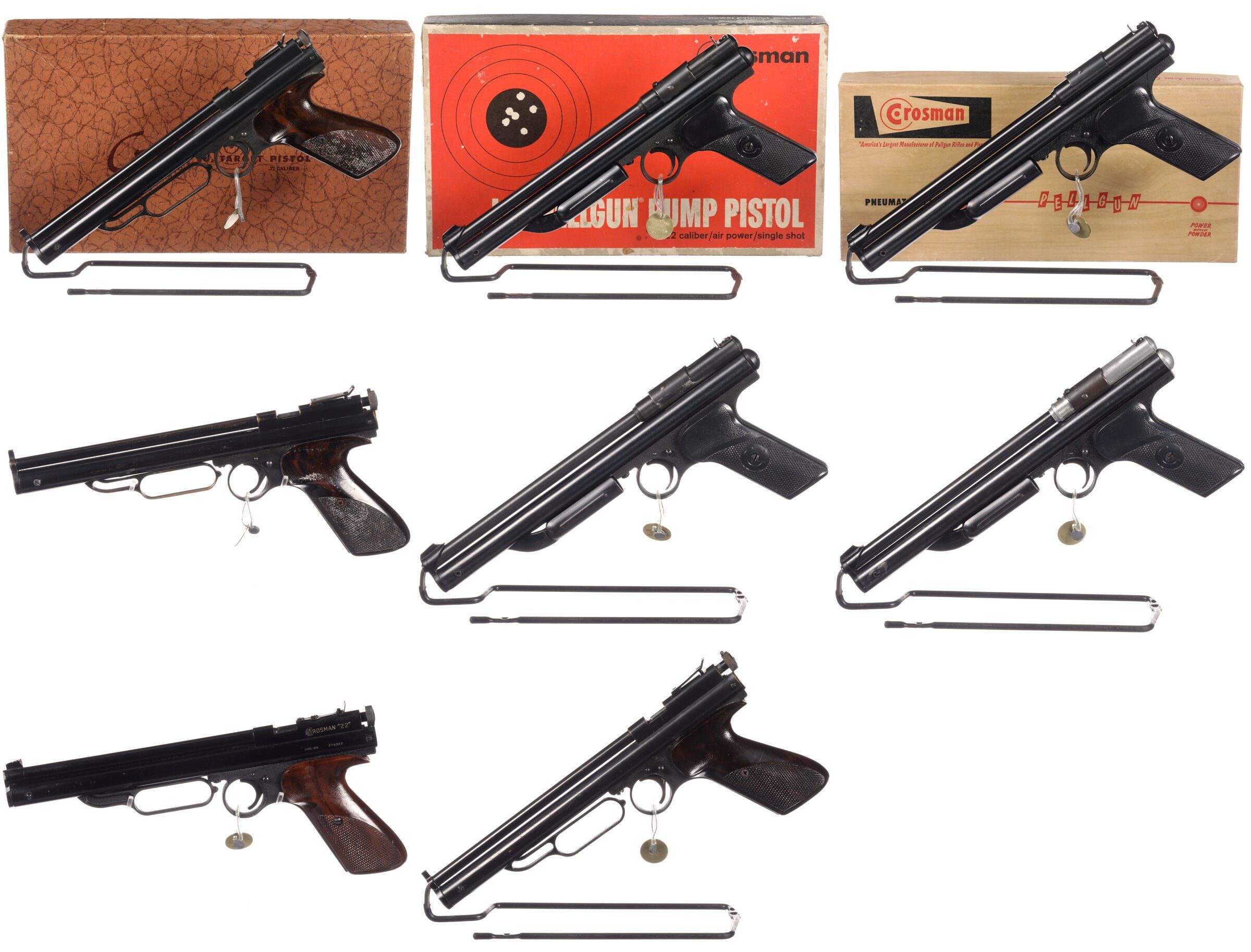 Eight Crosman Pump Action Air-Pistols | Rock Island Auction
