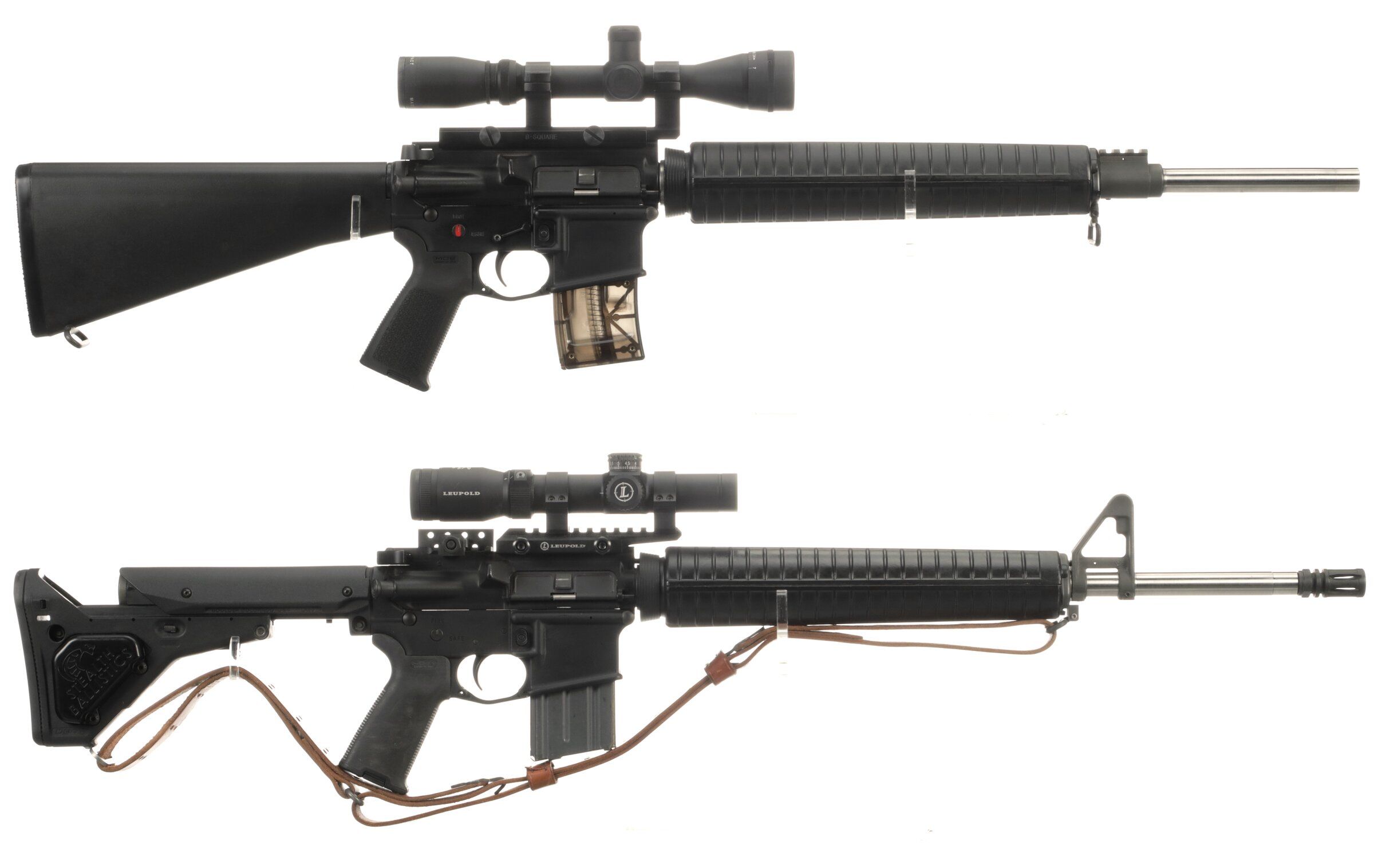 Two Semi-Automatic Rifles with Scopes | Rock Island Auction