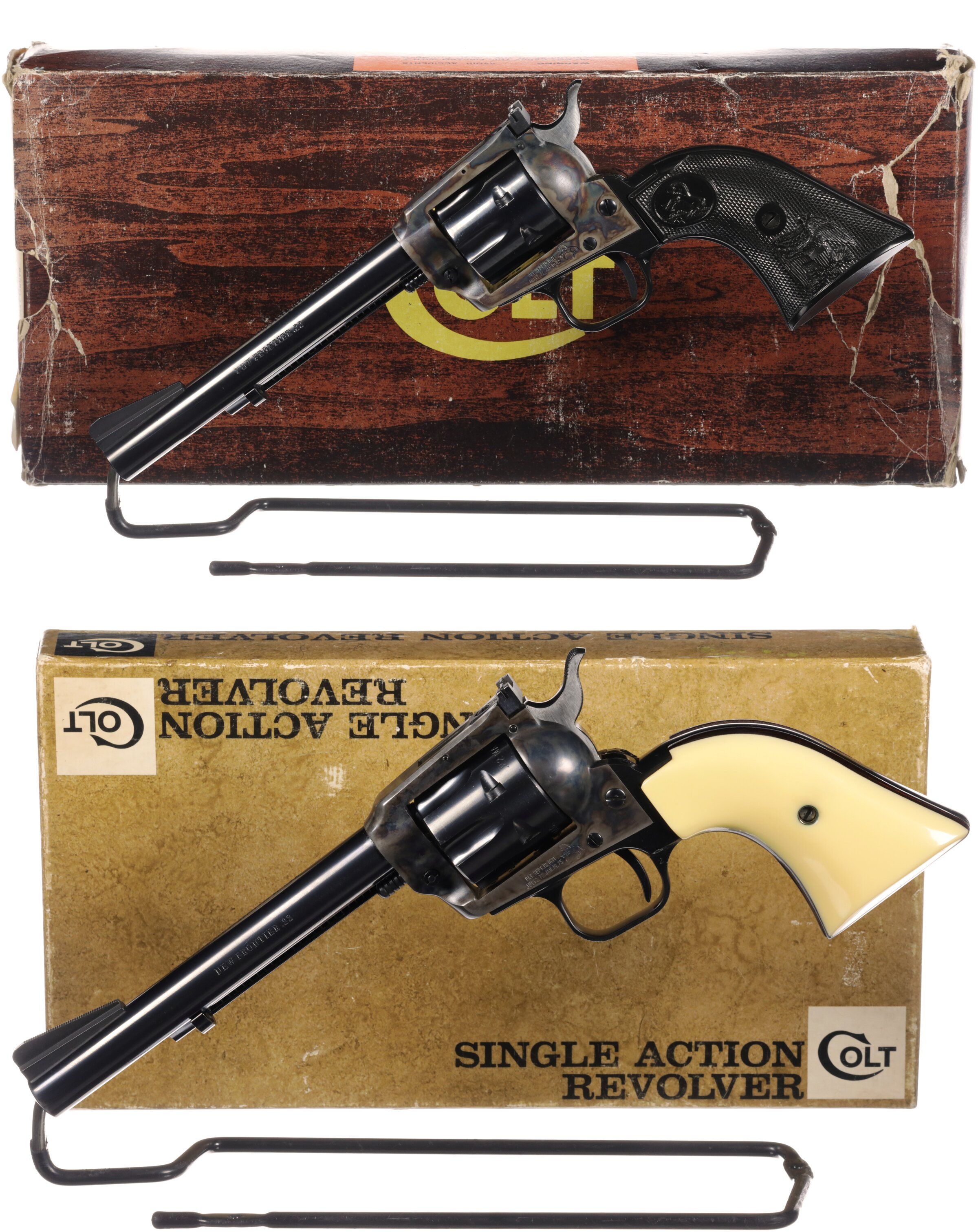 Two Colt New Frontier Single Action Revolvers with Boxes | Rock Island ...