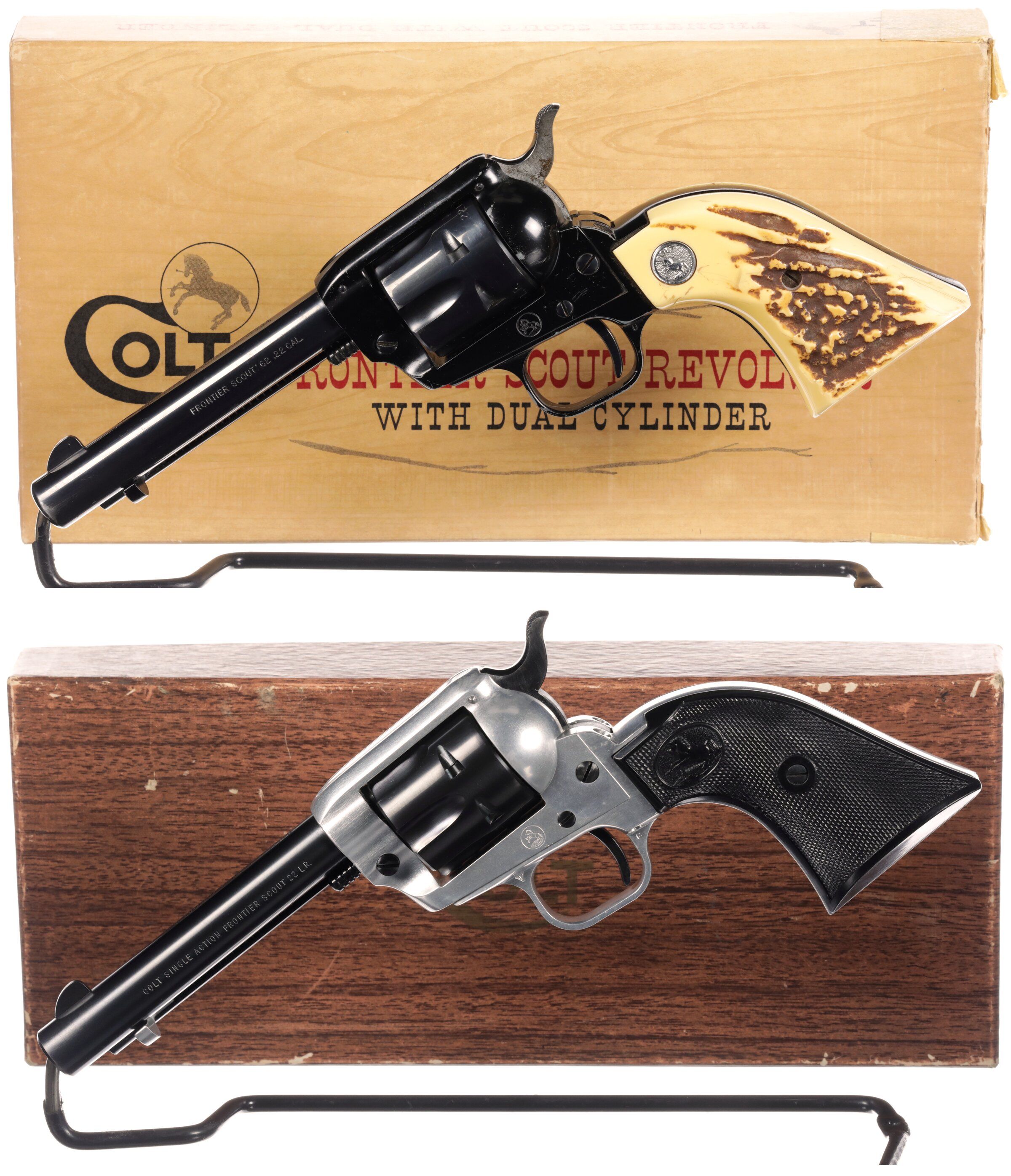Two Colt Frontier Scout Single Action Revolvers with Boxes | Rock ...