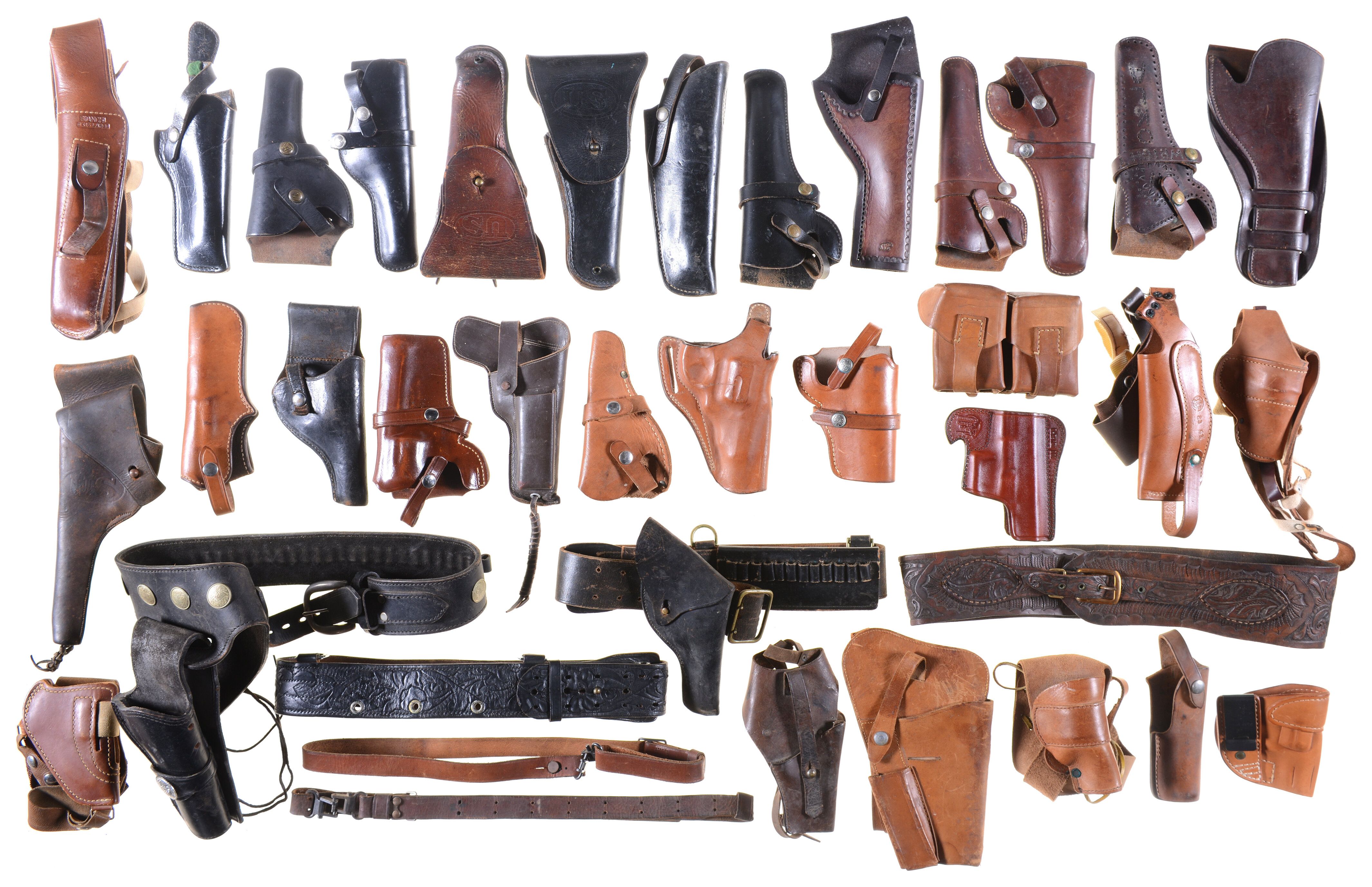 Large Group Leather Firearm Accessories | Rock Island Auction