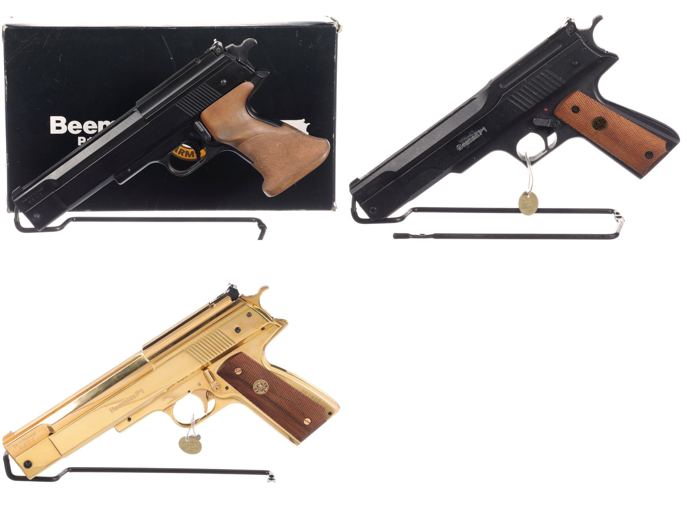Three Beeman P1 Pump Action Air-Pistols and Prototype Model P1 | Rock ...