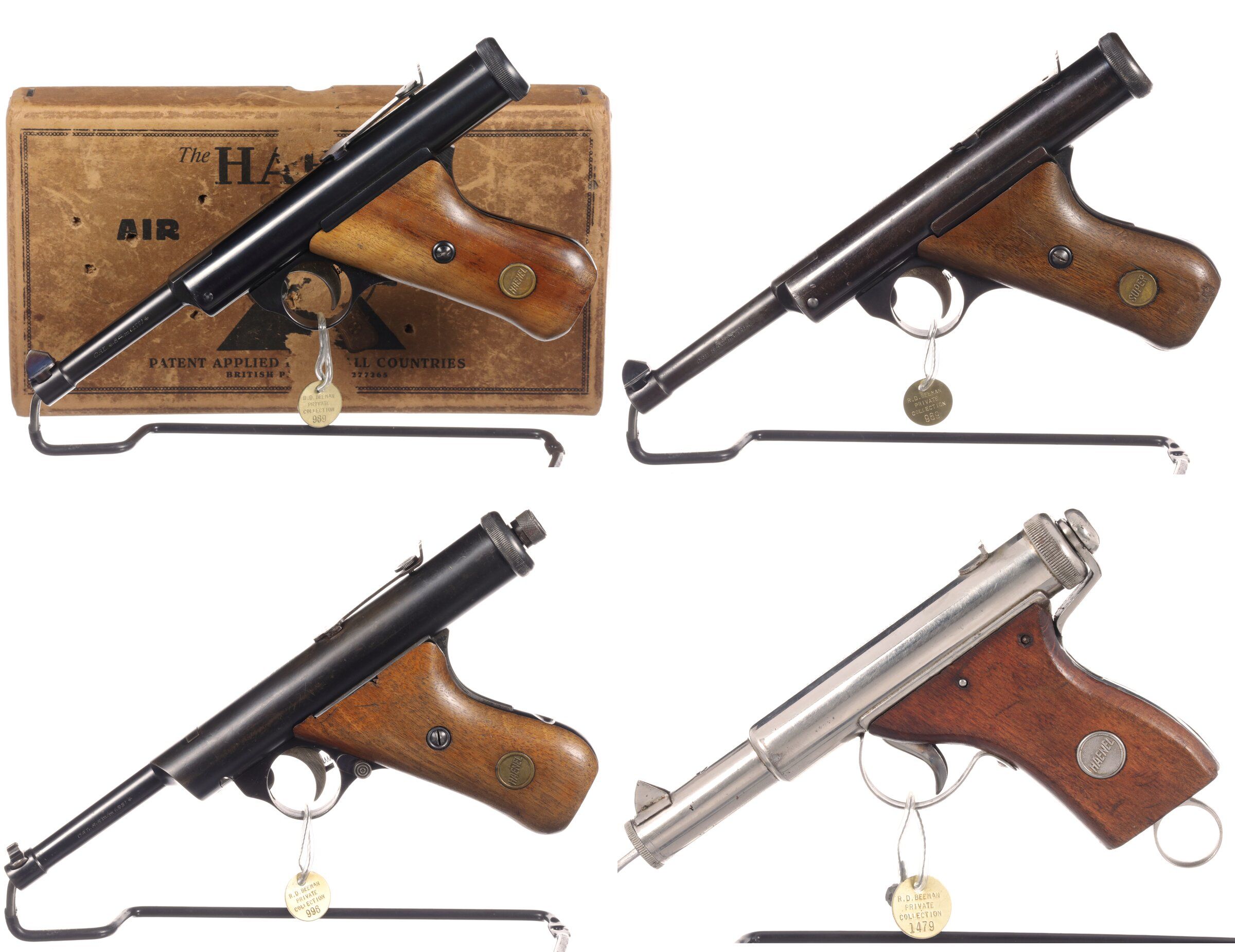 Four Haenel Pump Action Air-Pistols | Rock Island Auction