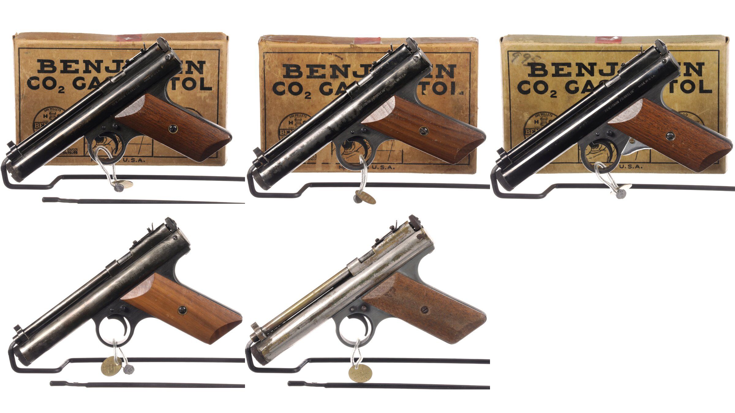 Five Benjamin Air Rifle Co. CO2 Air-Pistols | Rock Island Auction