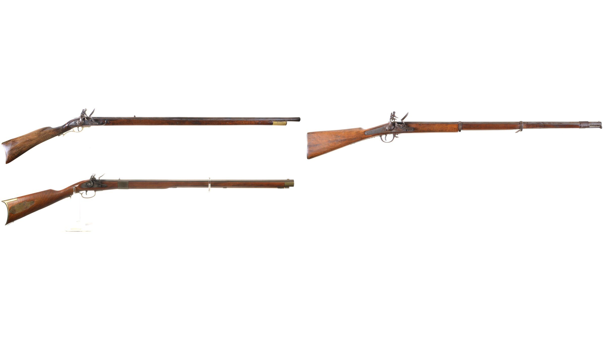 Three Flintlock Rifles | Rock Island Auction