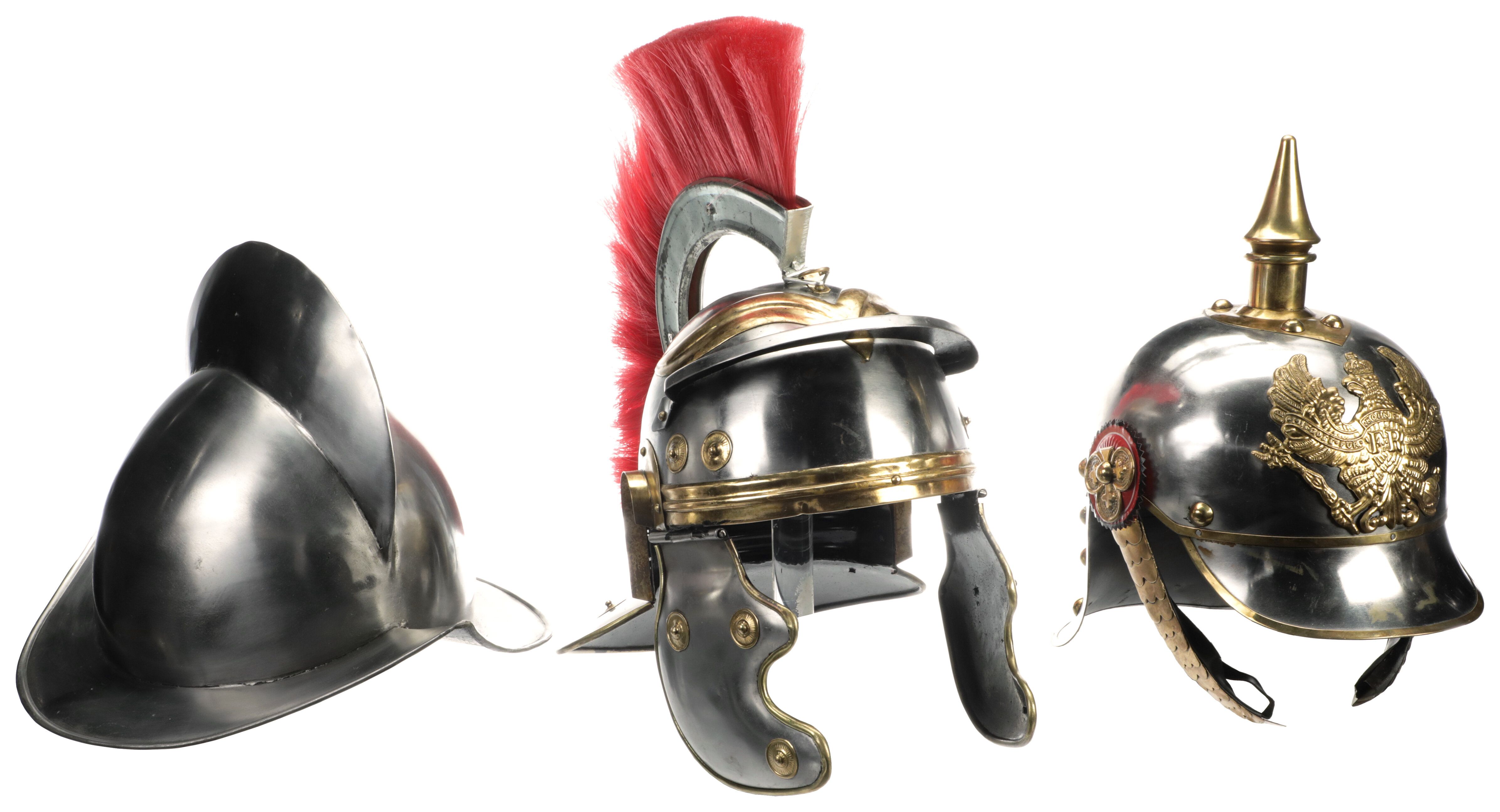Three Reproduction Helmets | Rock Island Auction