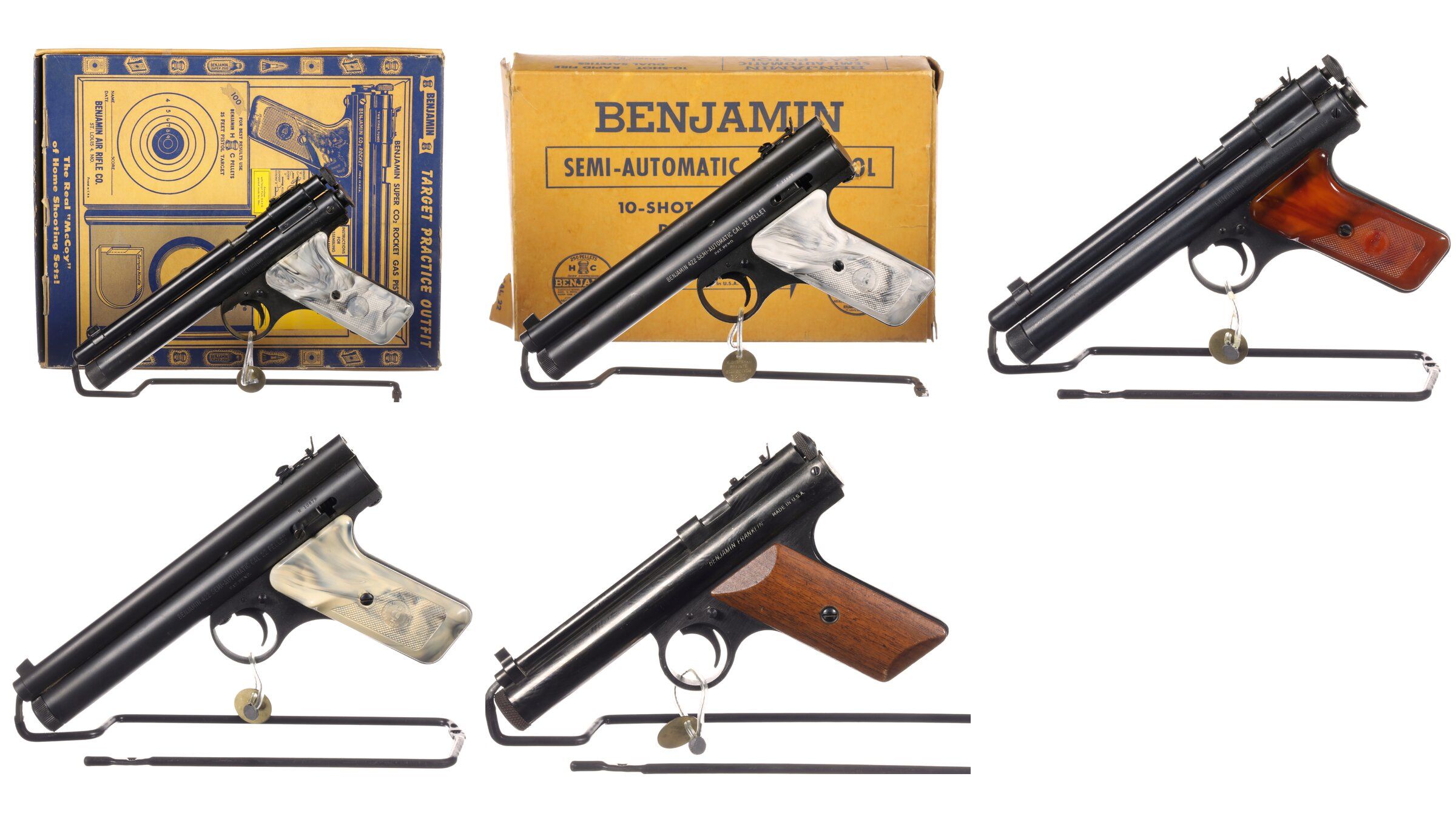 Five Benjamin Air Rifle Co. CO2 Air-Pistols | Rock Island Auction