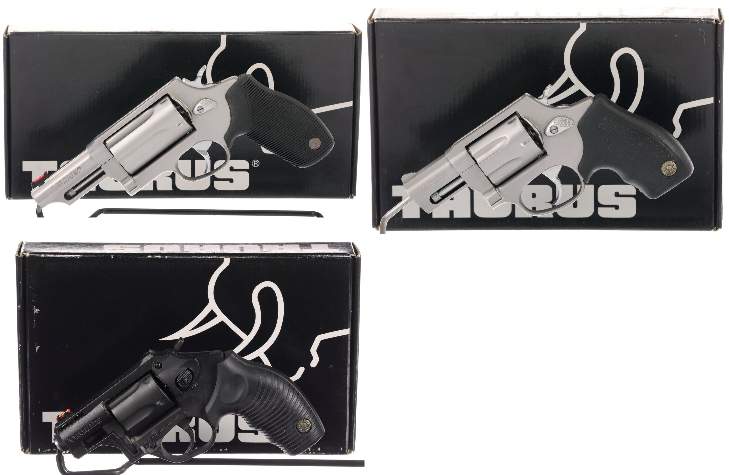 Three Taurus Double Action Revolvers with Boxes | Rock Island Auction