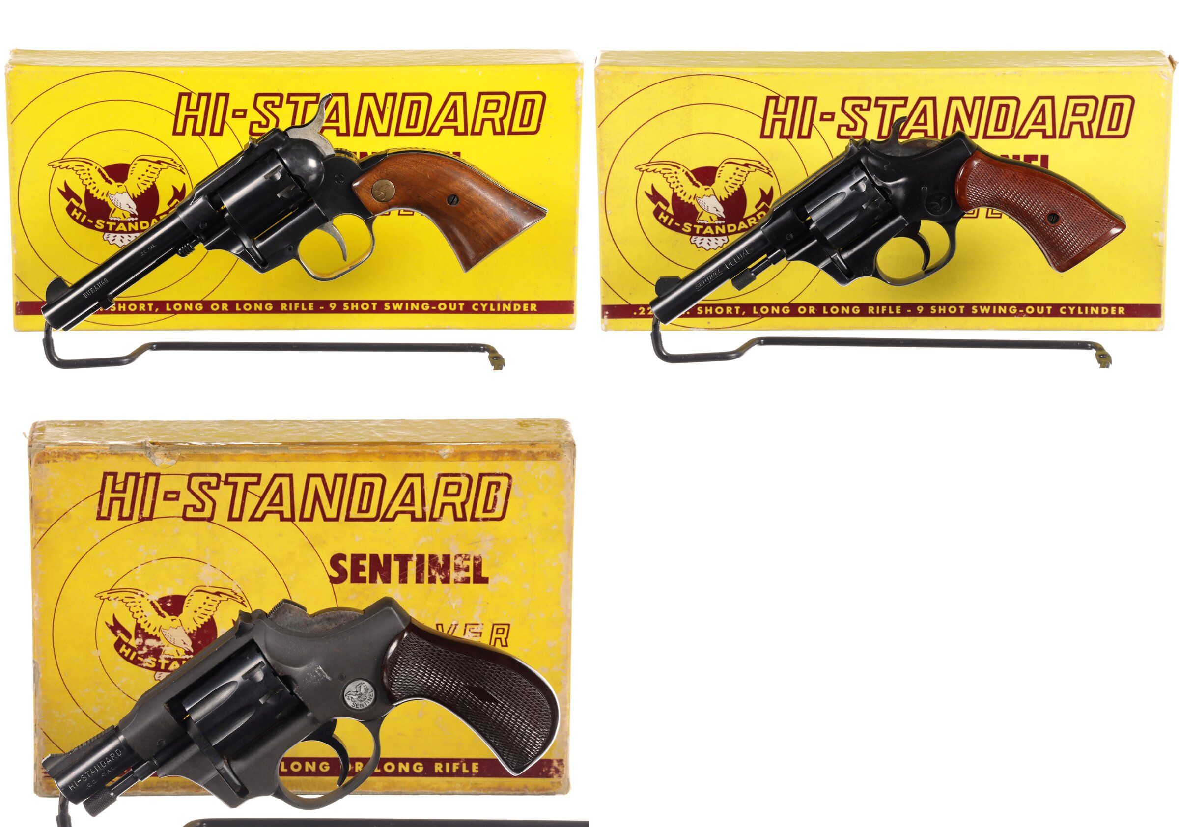 Three High Standard Double Action Revolvers with Boxes | Rock Island ...