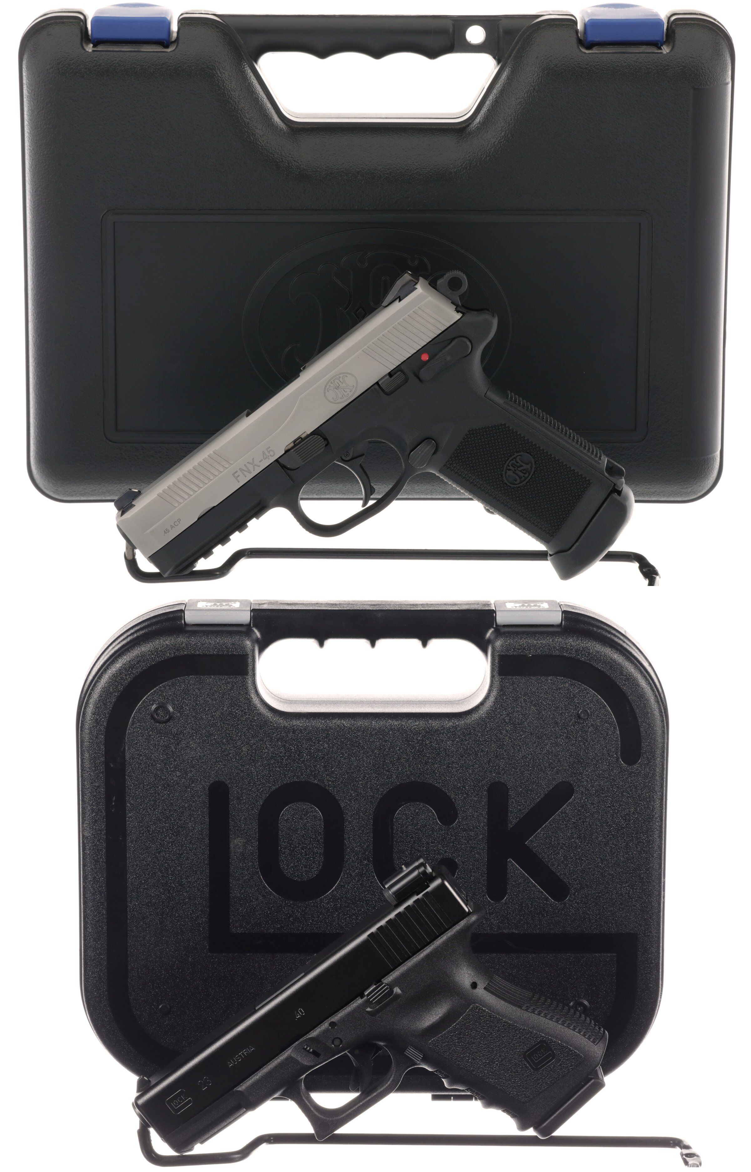 Two Semi-Automatic Pistols with Cases | Rock Island Auction