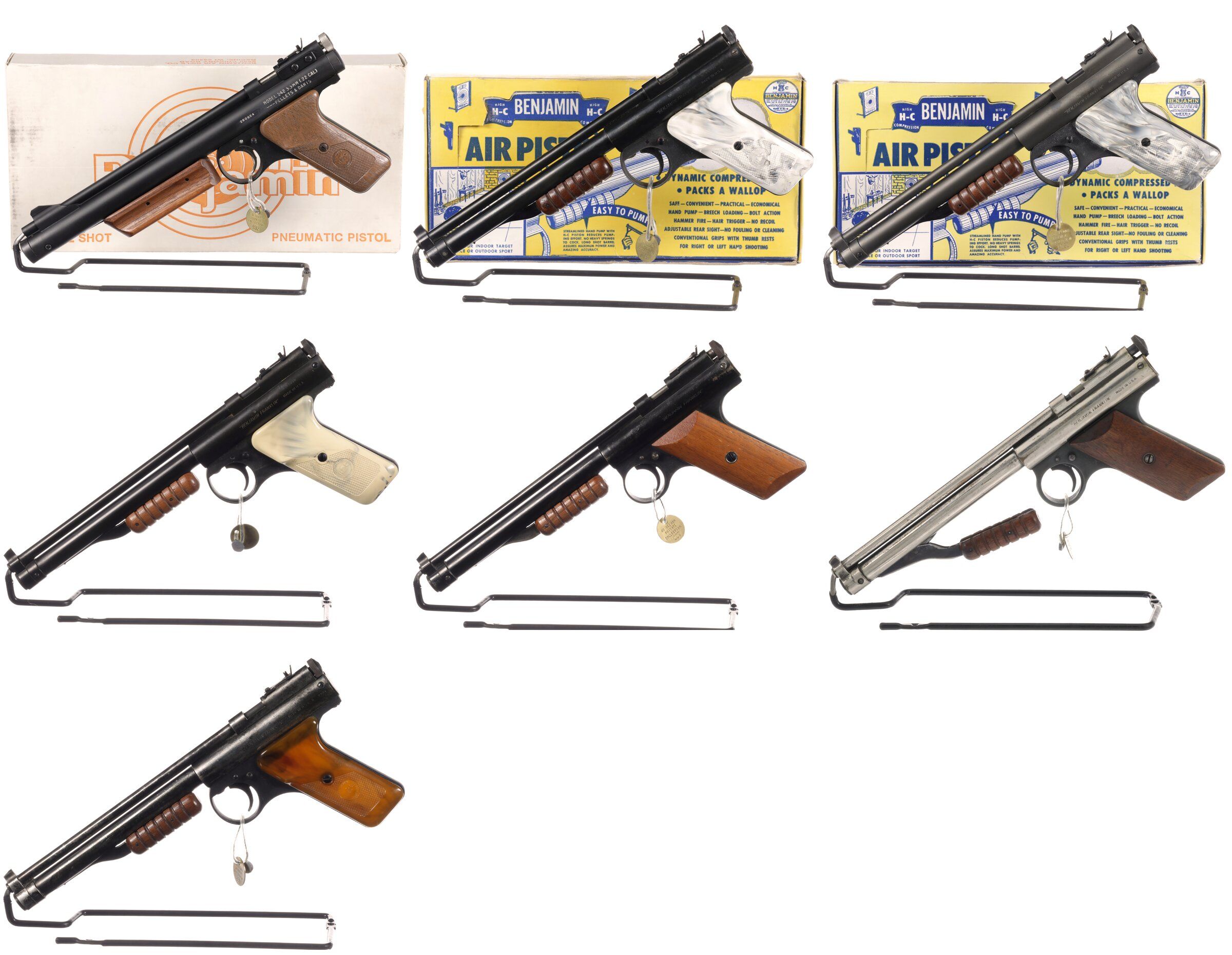 Seven Benjamin Air Pistols | Rock Island Auction