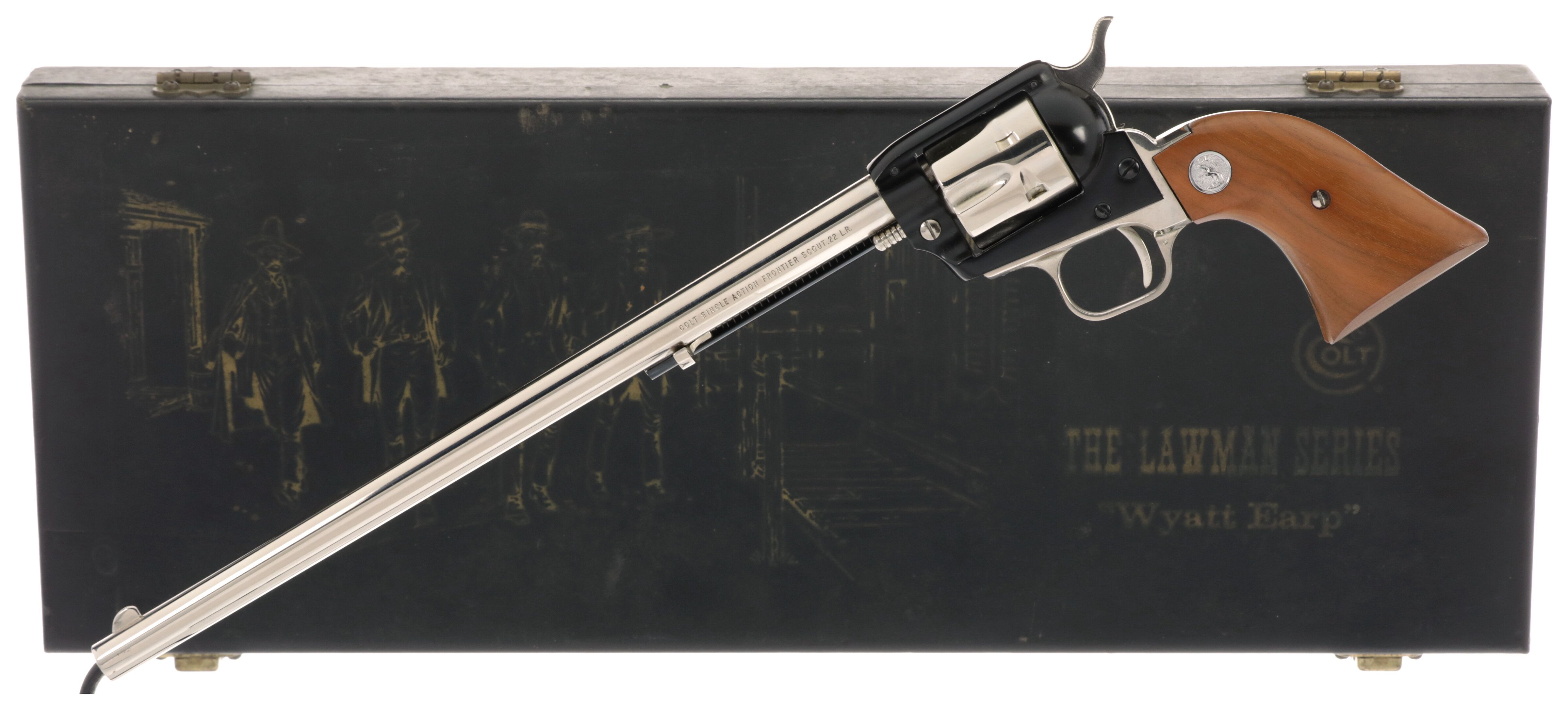 Cased Colt Lawman Series Wyatt Earp Frontier Scout Revolver Rock