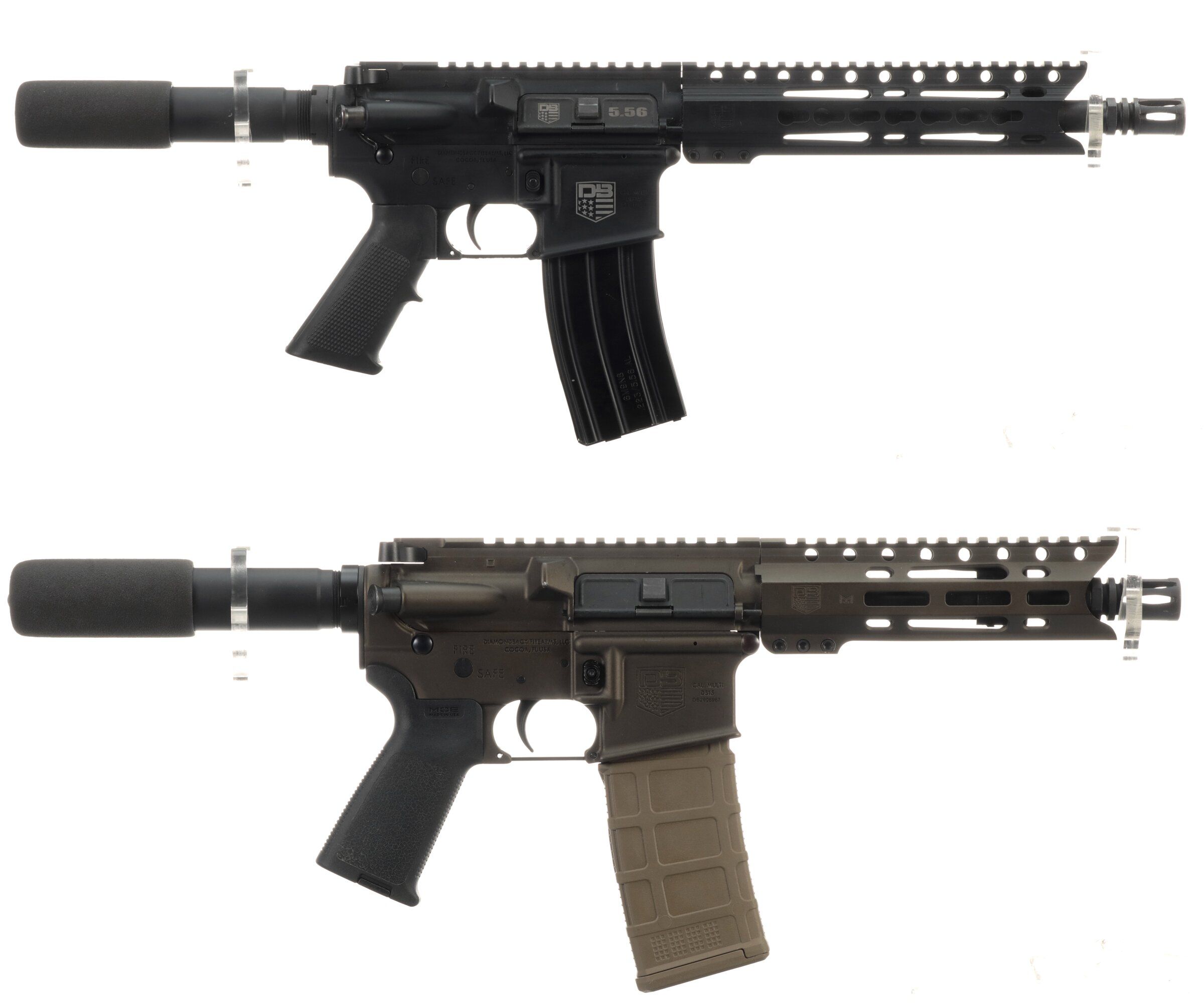 Two Diamondback Firearms Model DB-15 Semi-Automatic Pistols | Rock ...