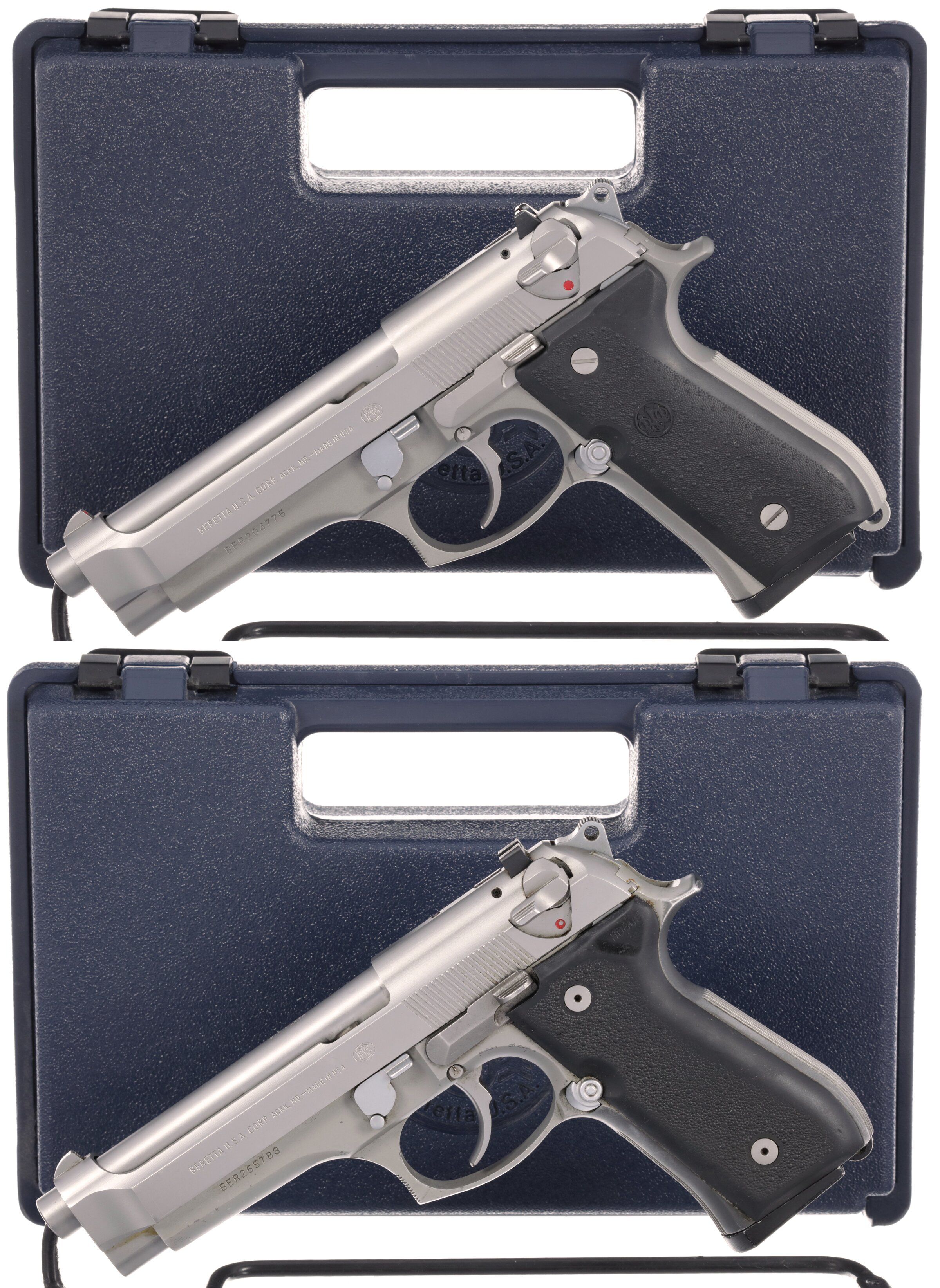 Two Beretta Model 92FS Inox "Ghost" Semi-Automatic Pistols | Rock ...