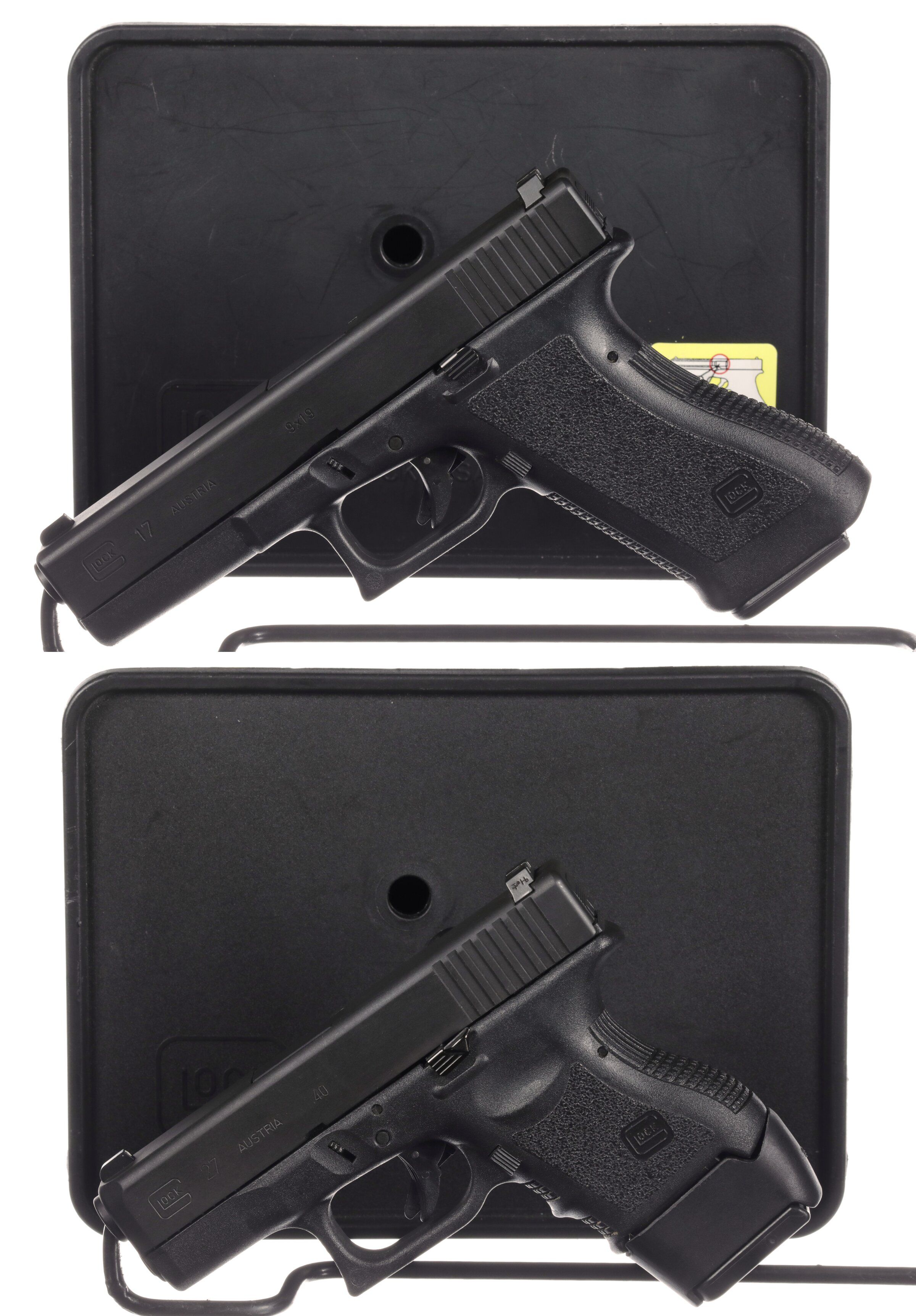 Two Glock Semi-Automatic Pistols with Cases | Rock Island Auction