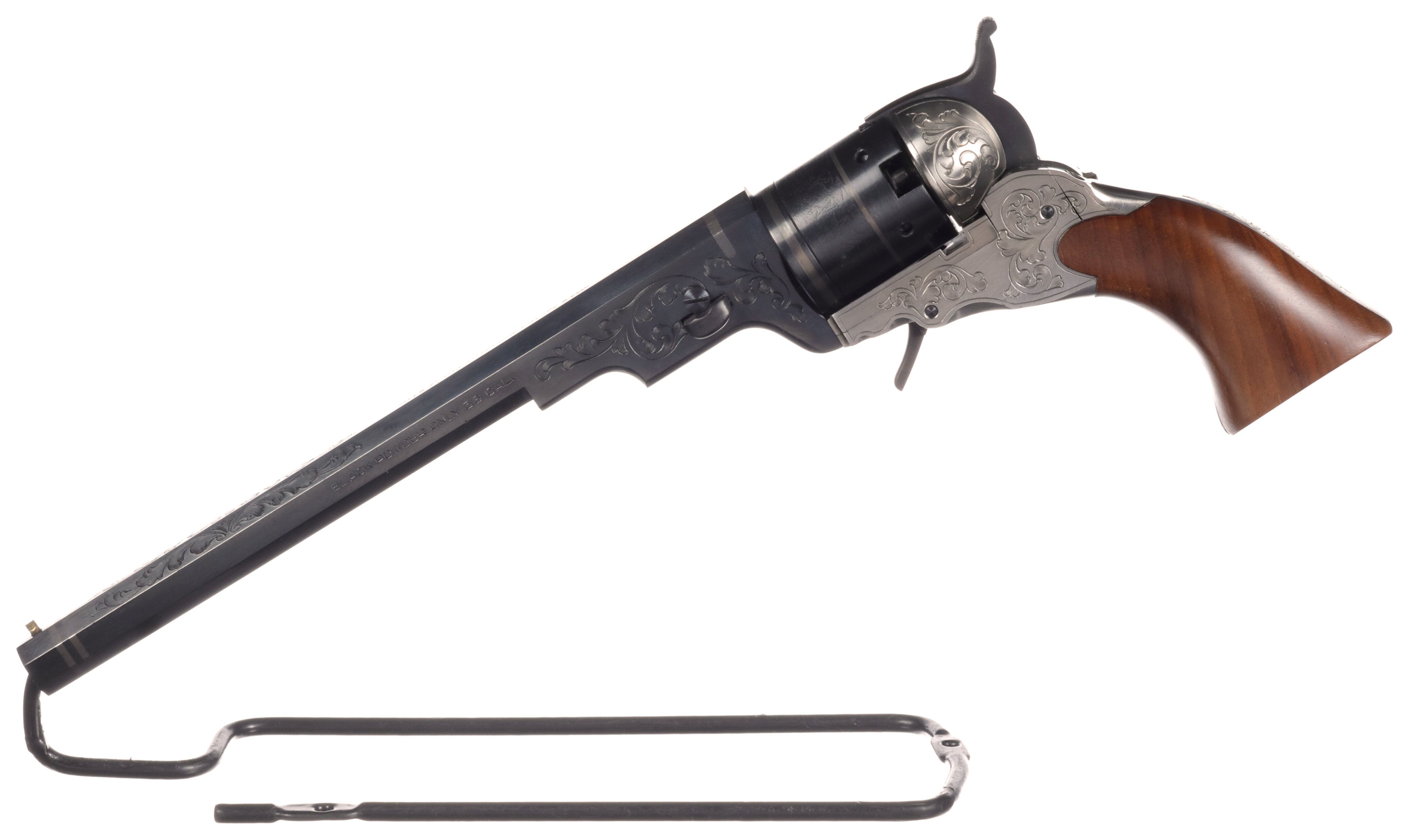 Engraved F. Lli Pietta 1836 Texas Paterson Percussion Revolver | Rock ...