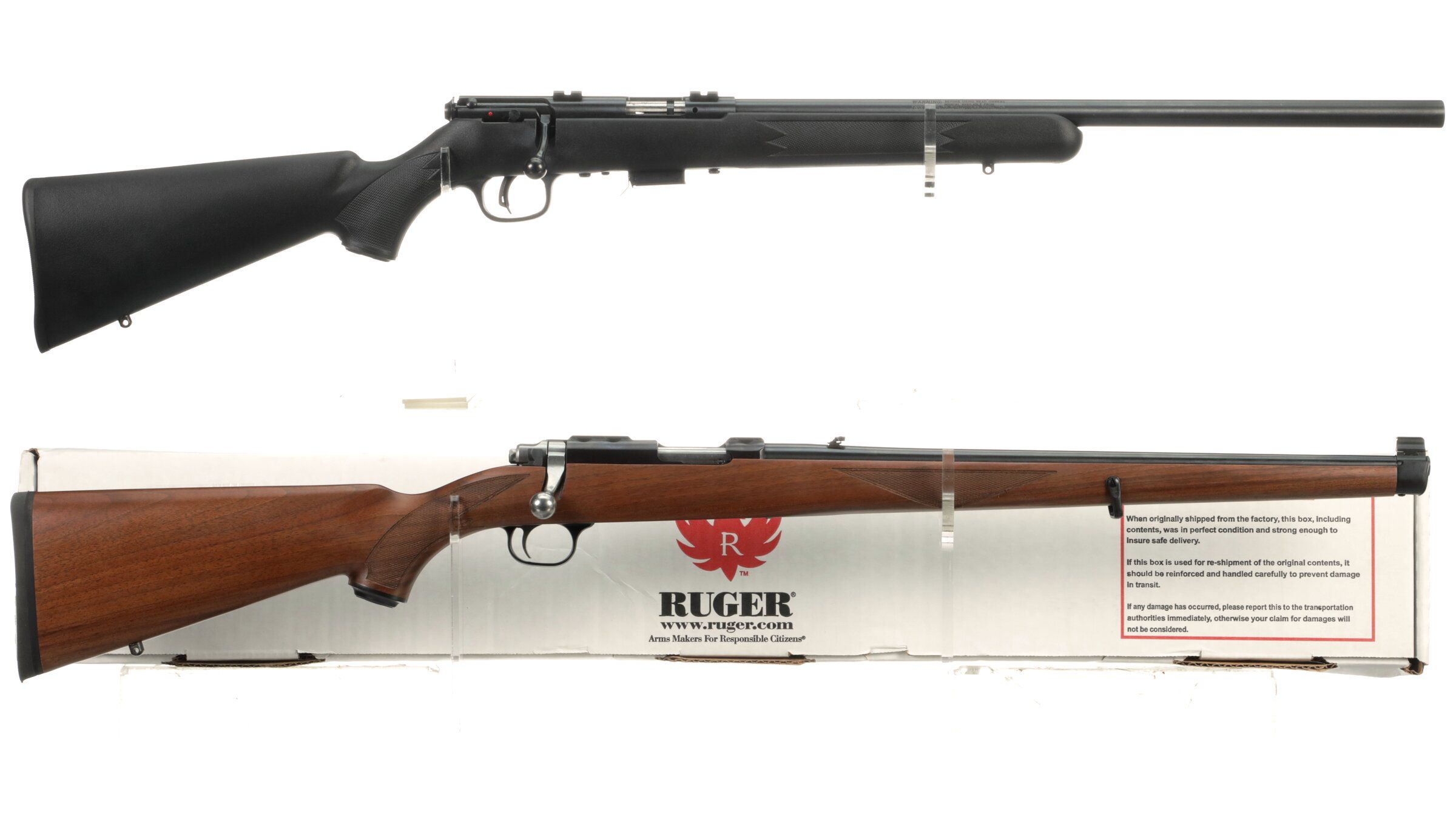 Two Bolt Action Rifles with Boxes | Rock Island Auction