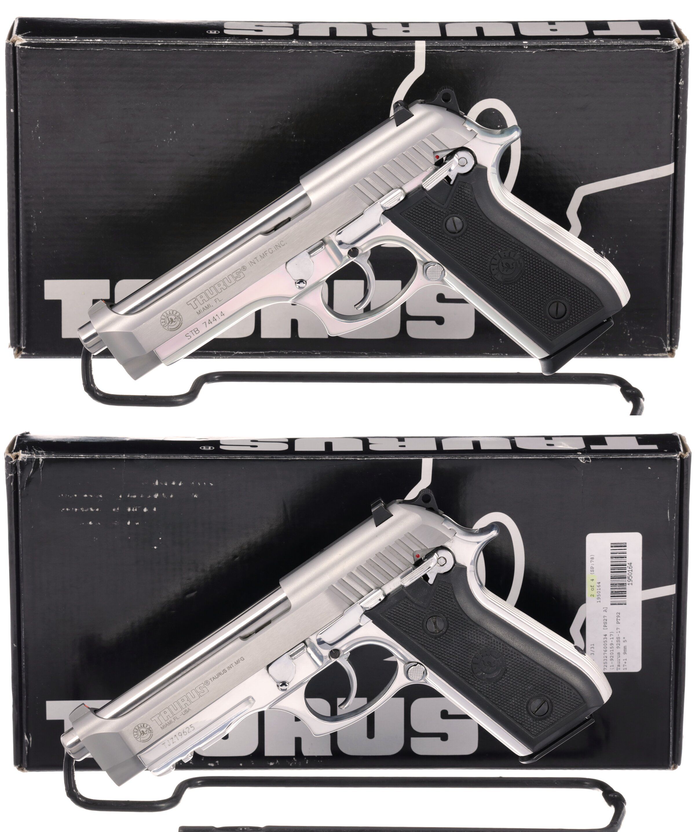Two Taurus Semi-Automatic Pistols with Boxes | Rock Island Auction