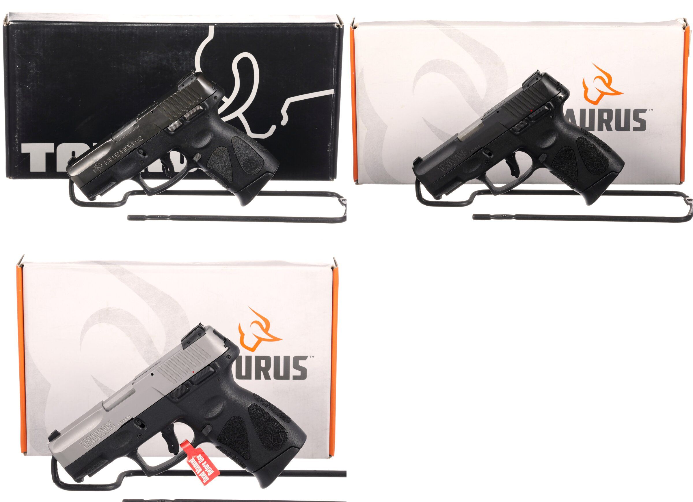 Three Taurus Semi-Automatic Pistols with Boxes | Rock Island Auction