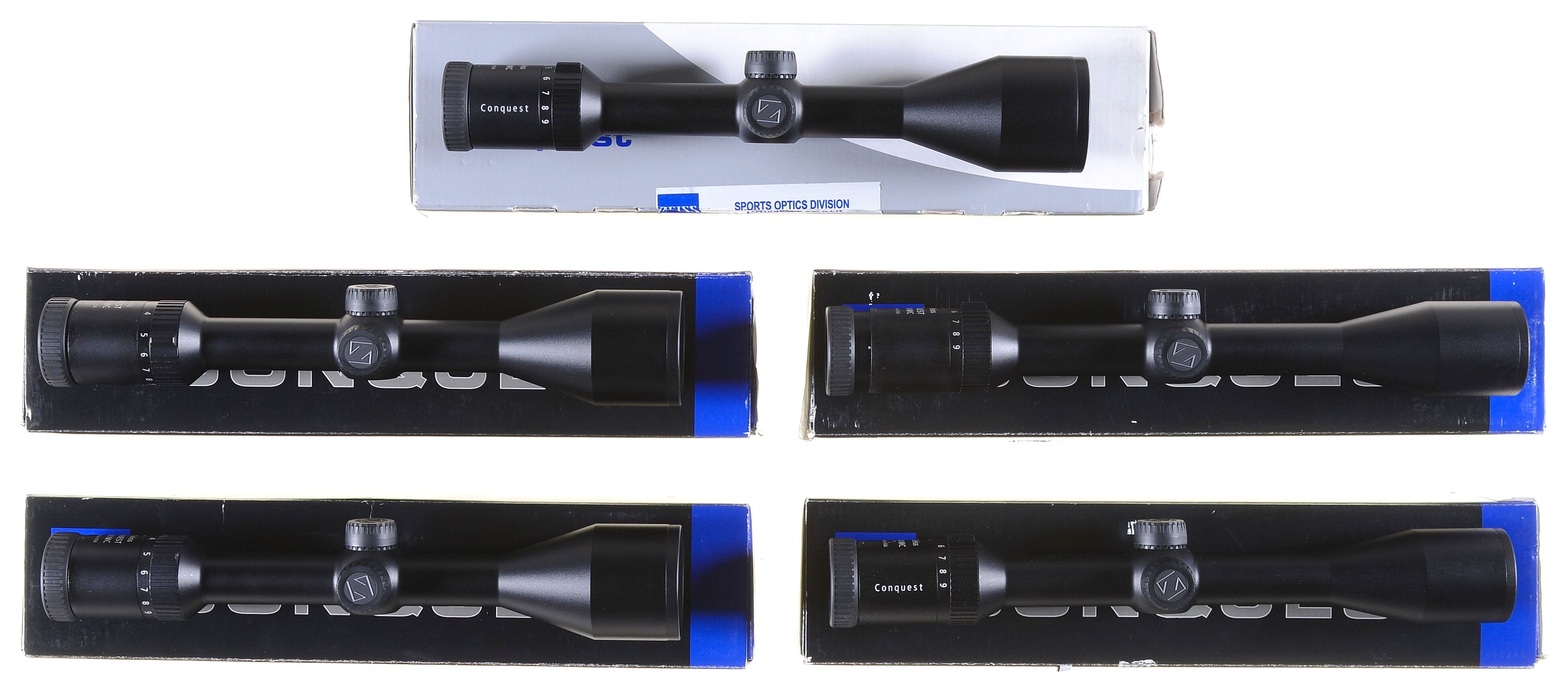 Five Zeiss Conquest Scopes with Boxes | Rock Island Auction
