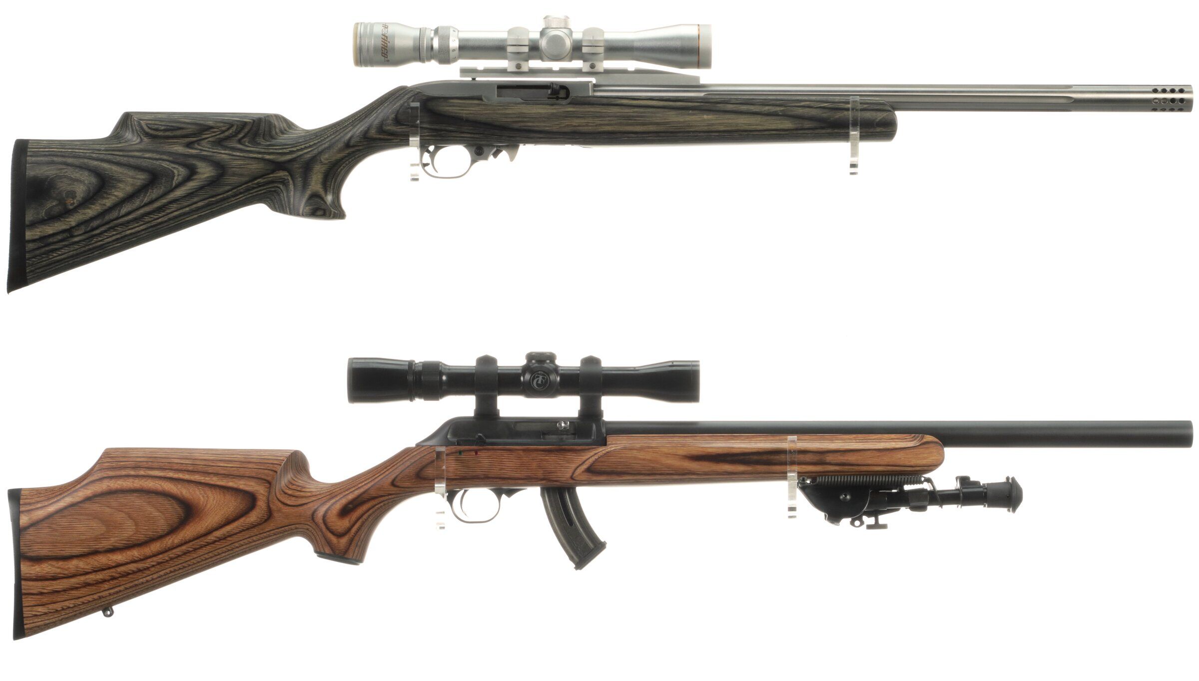 Two Semi-Automatic Rifles with Scopes | Rock Island Auction