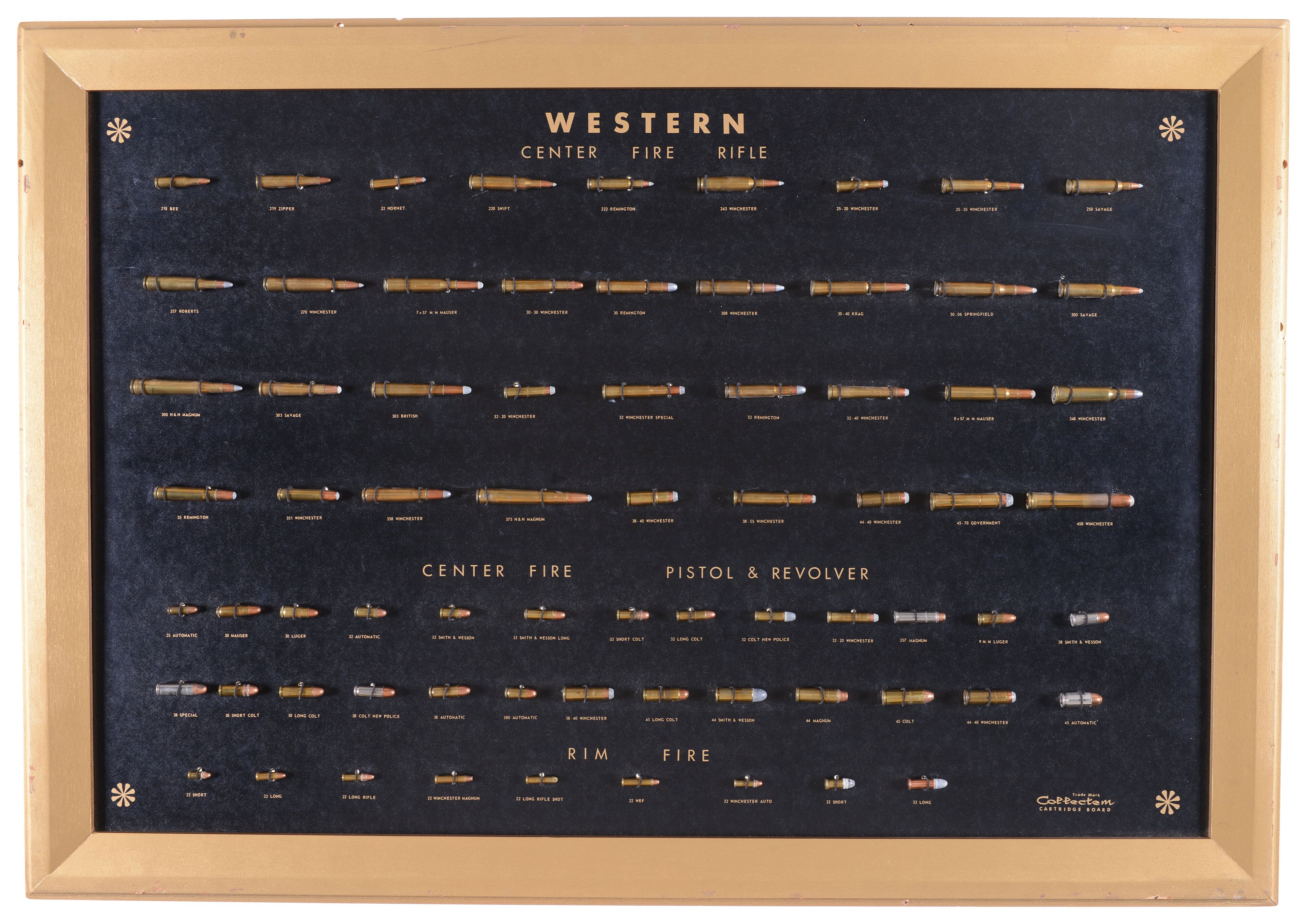 Western Cartridge Display Bullet Board | Rock Island Auction
