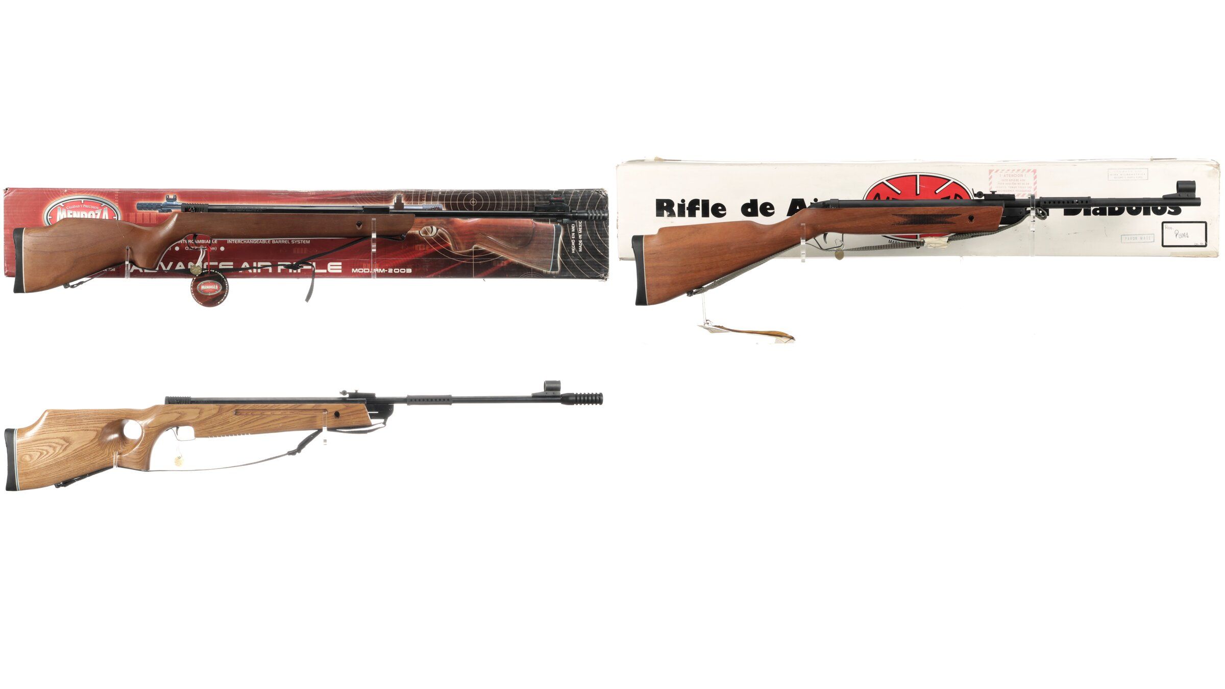 Three Mendoza Single Shot Air-Rifles | Rock Island Auction