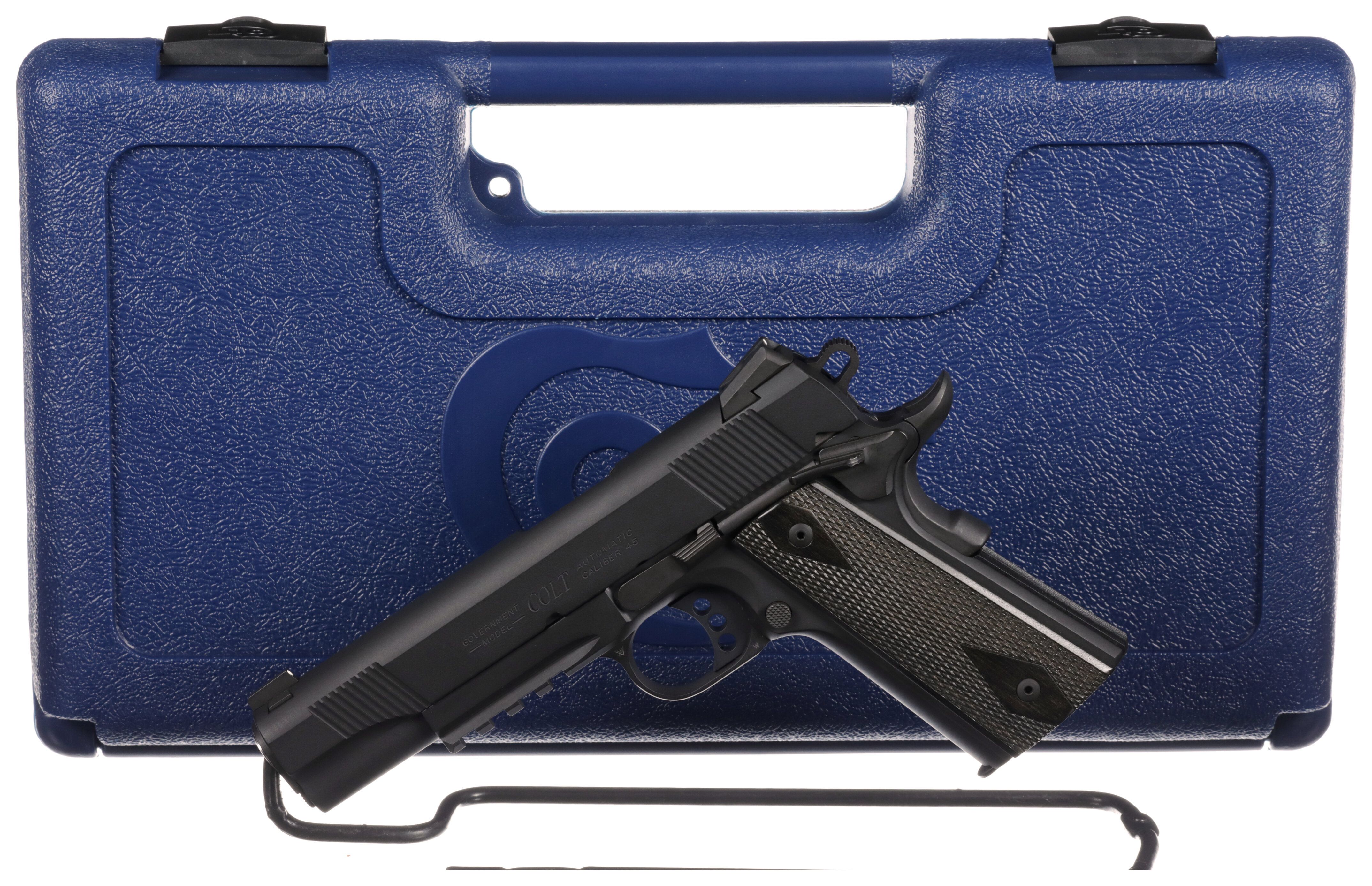 Colt Government Model Rail Gun Semi-Automatic Pistol with Case | Rock ...