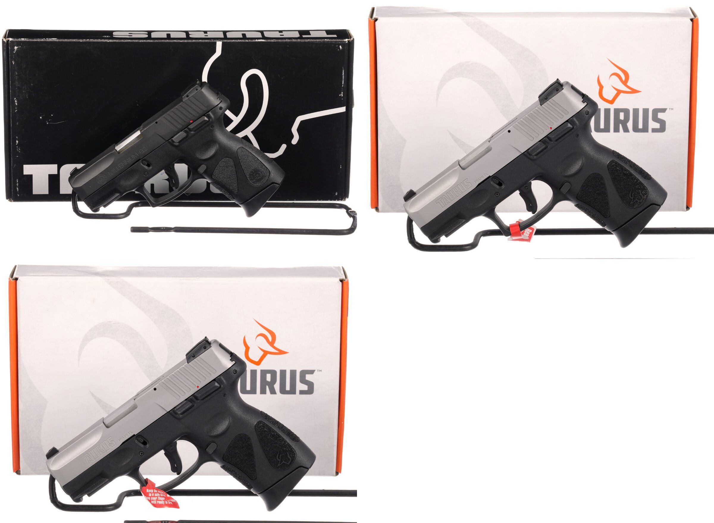 Three Taurus Semi-Automatic Pistols with Boxes | Rock Island Auction