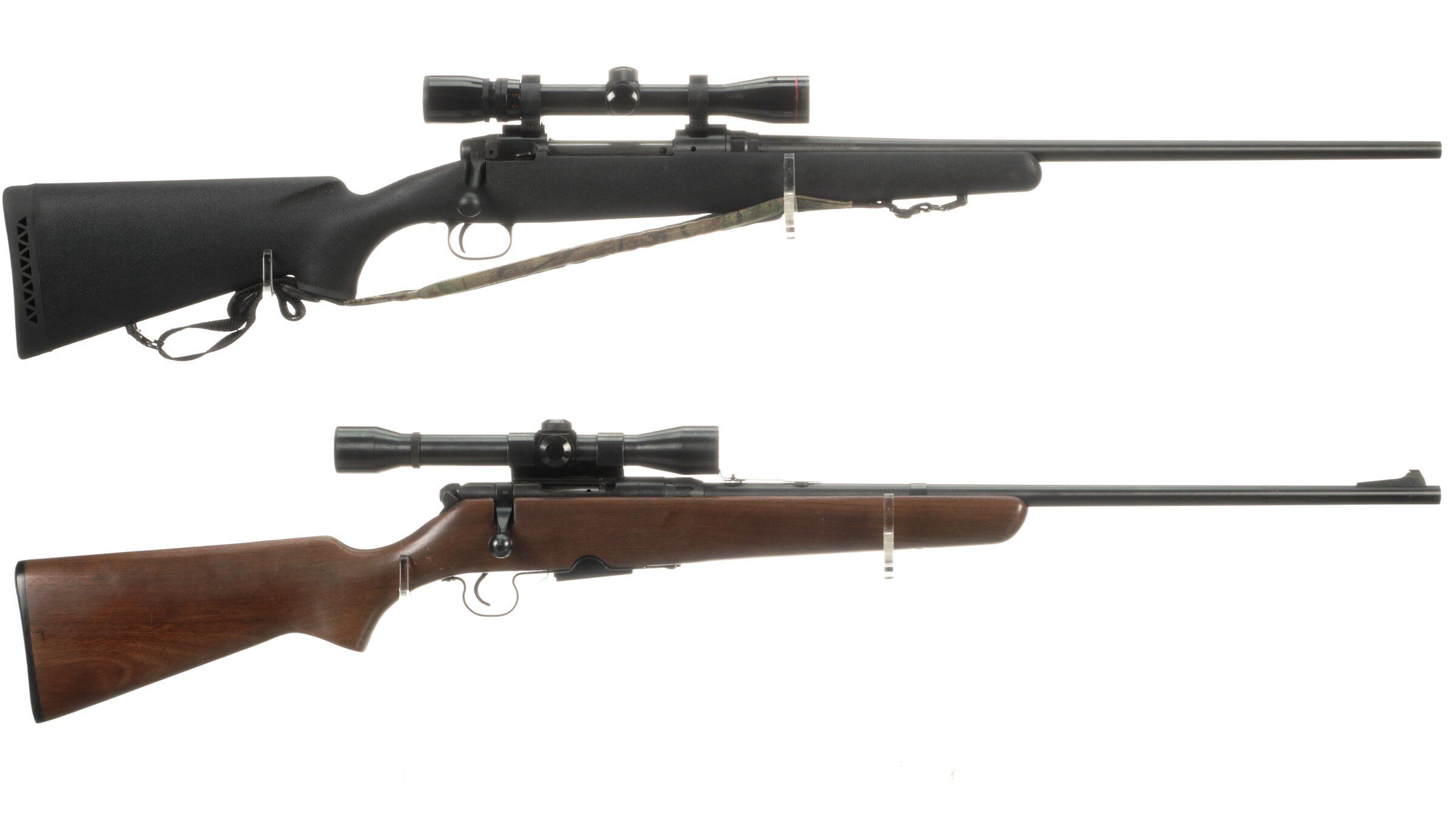 Two Savage Arms Bolt Action Rifles with Scopes | Rock Island Auction