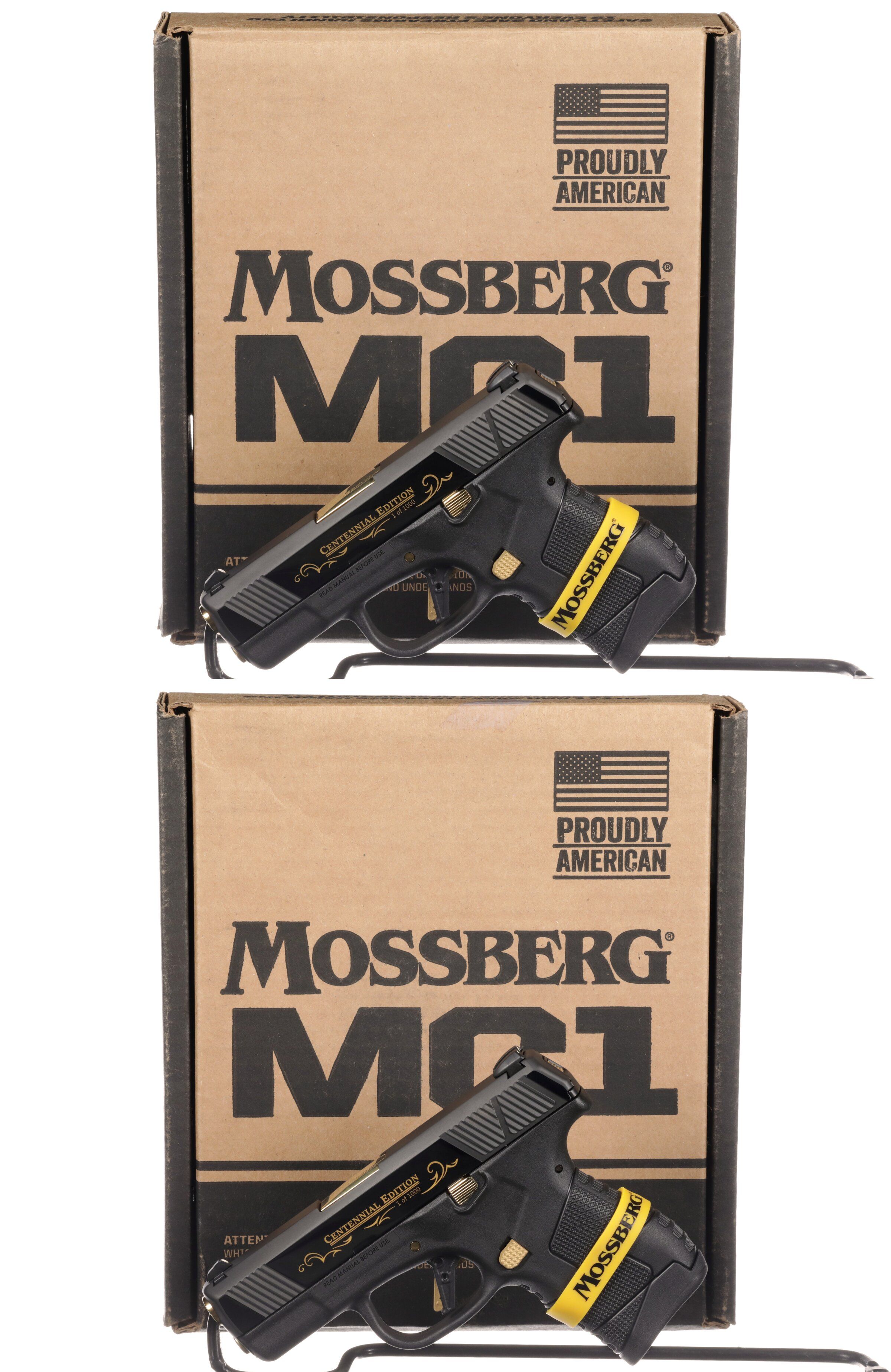 Two Mossberg MC1 SC Centennial Edition Semi-Automatic Pistols | Rock Island Auction