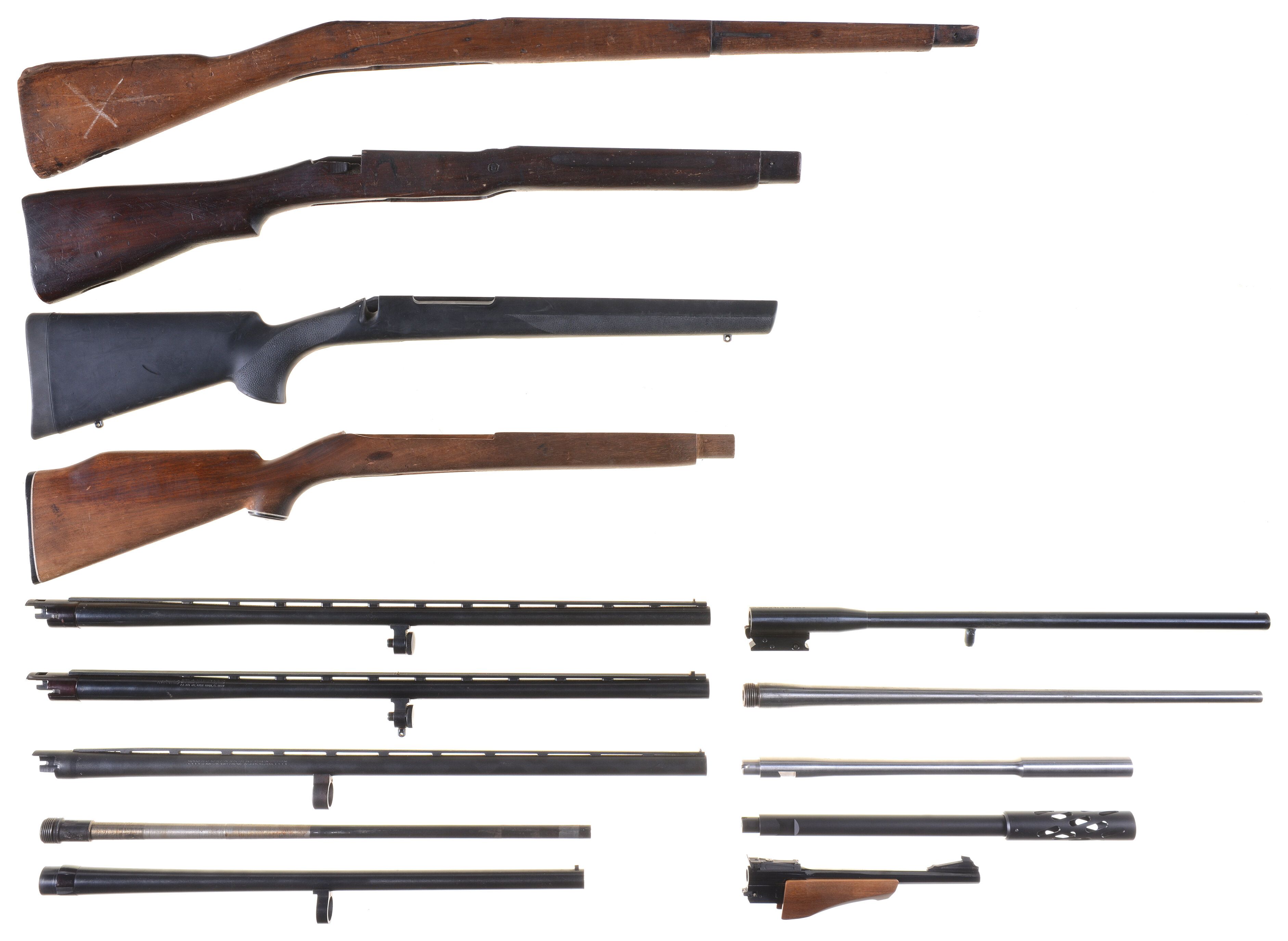 Group of Assorted Firearm Barrels and Stocks | Rock Island Auction