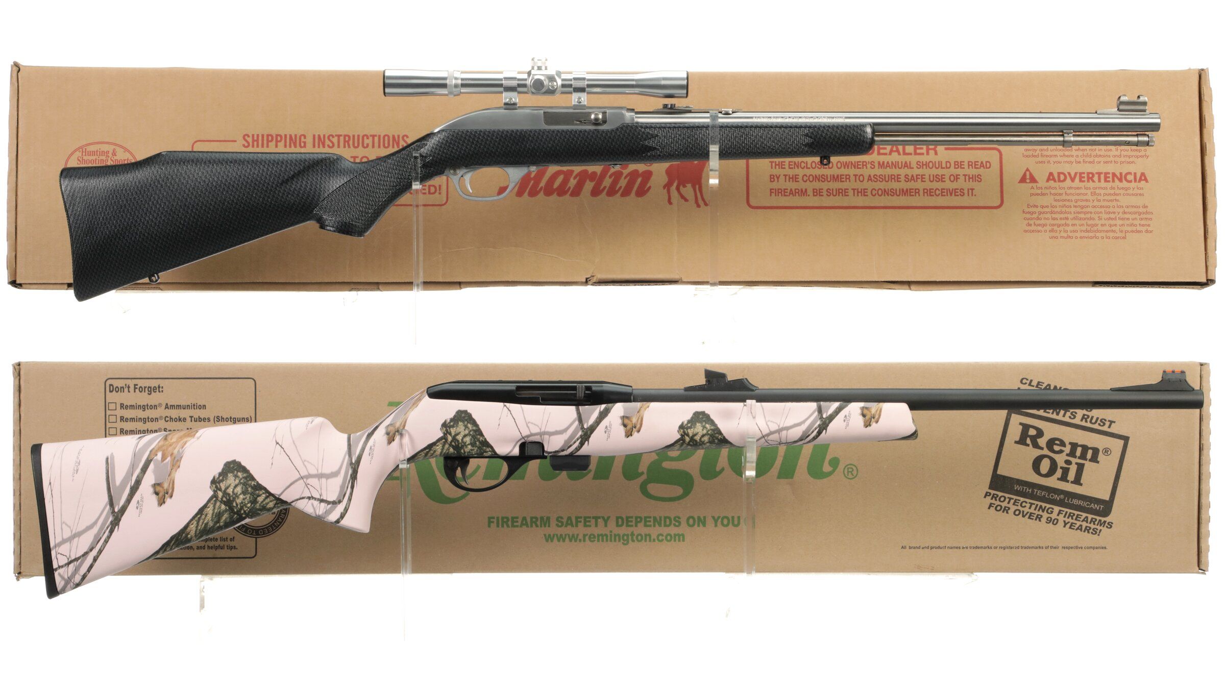 Two Semi-Automatic Rifles with Boxes | Rock Island Auction