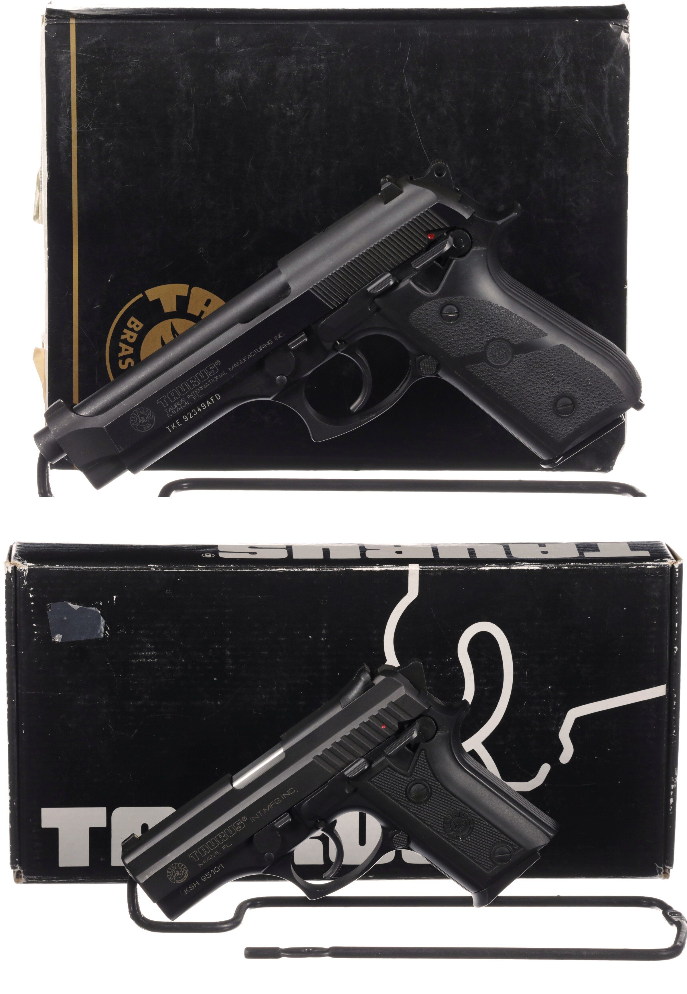 Two Taurus Semi-Automatic Pistols with Boxes | Rock Island Auction