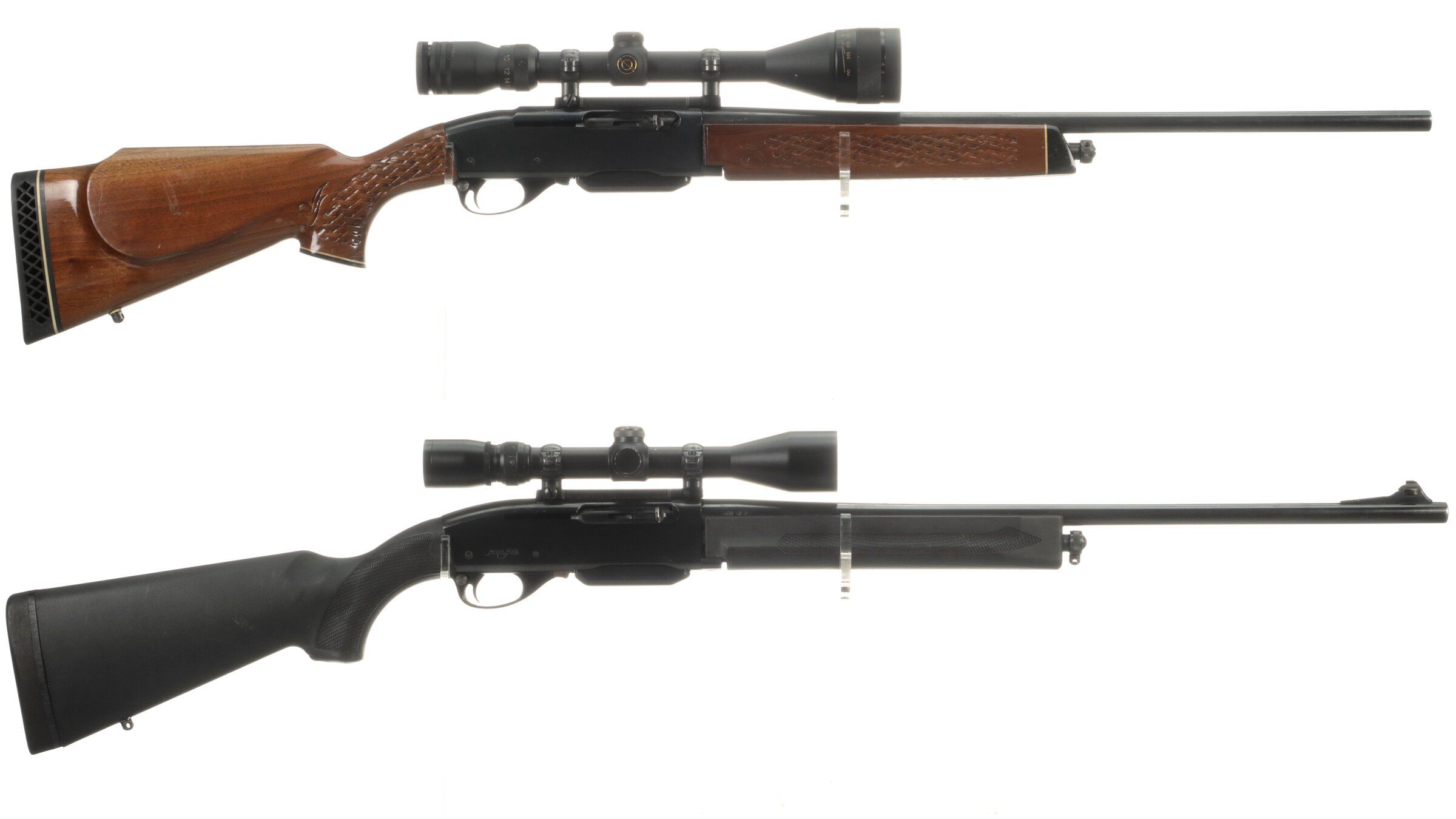 Two Remington Semi-Automatic Rifles with Scopes | Rock Island Auction