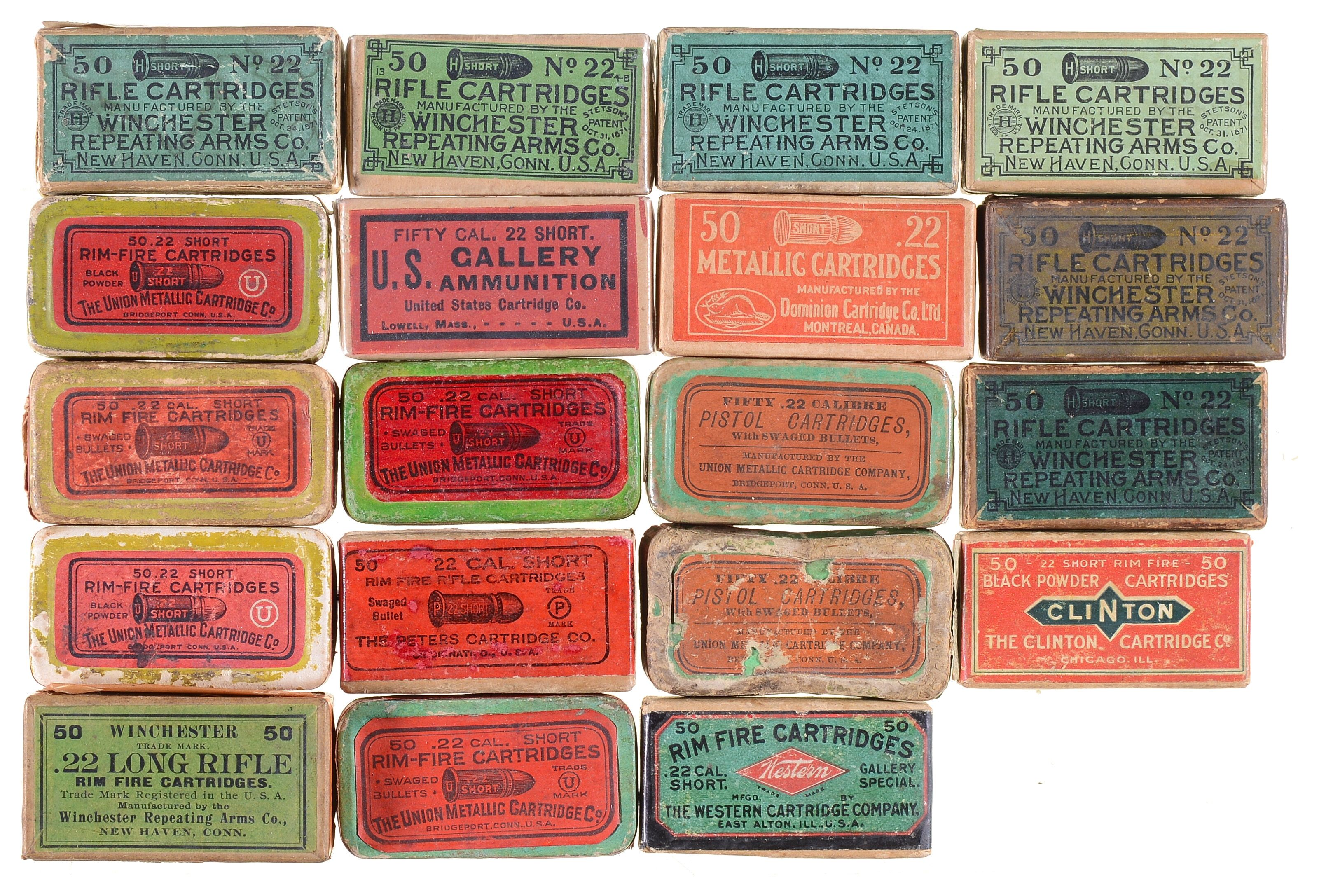 Group of Vintage .22 Caliber Ammunition Boxes | Rock Island Auction