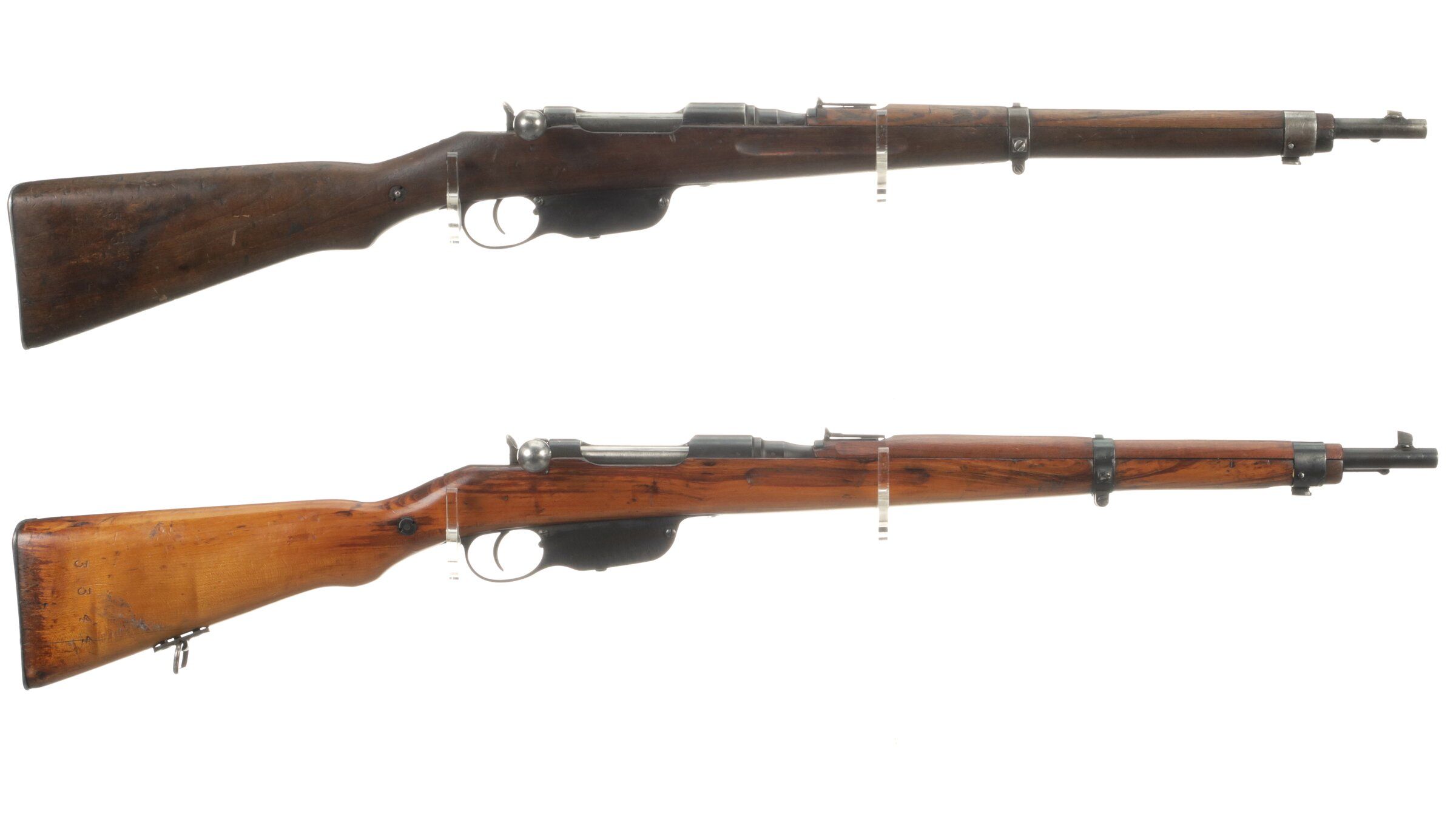 Two Austrian Steyr M.95 Straight Pull Bolt Action Rifles | Rock Island ...