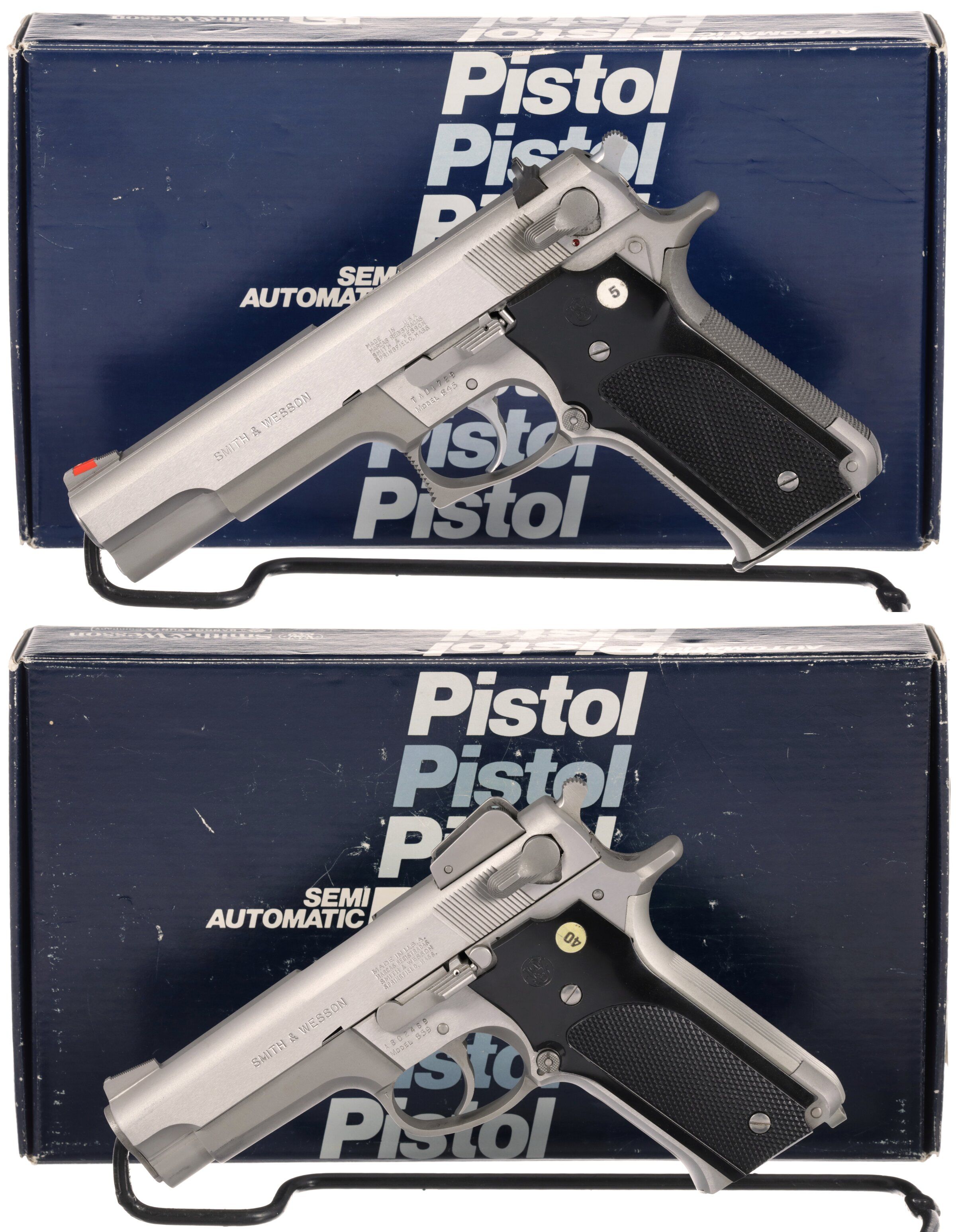 Two Smith & Wesson Semi-Automatic Pistols with Boxes | Rock Island Auction