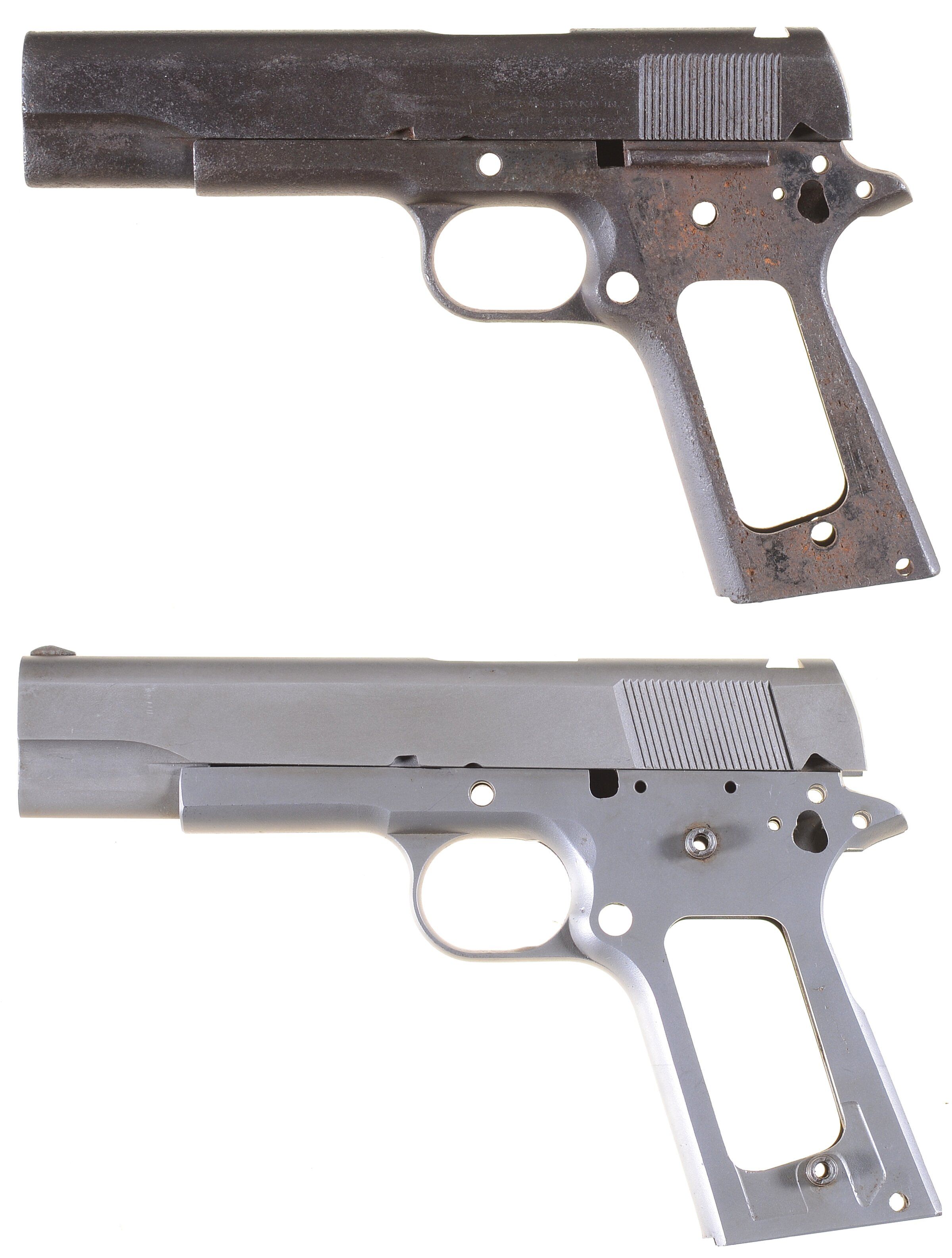 Two 1911 Pattern Frames with Slides | Rock Island Auction