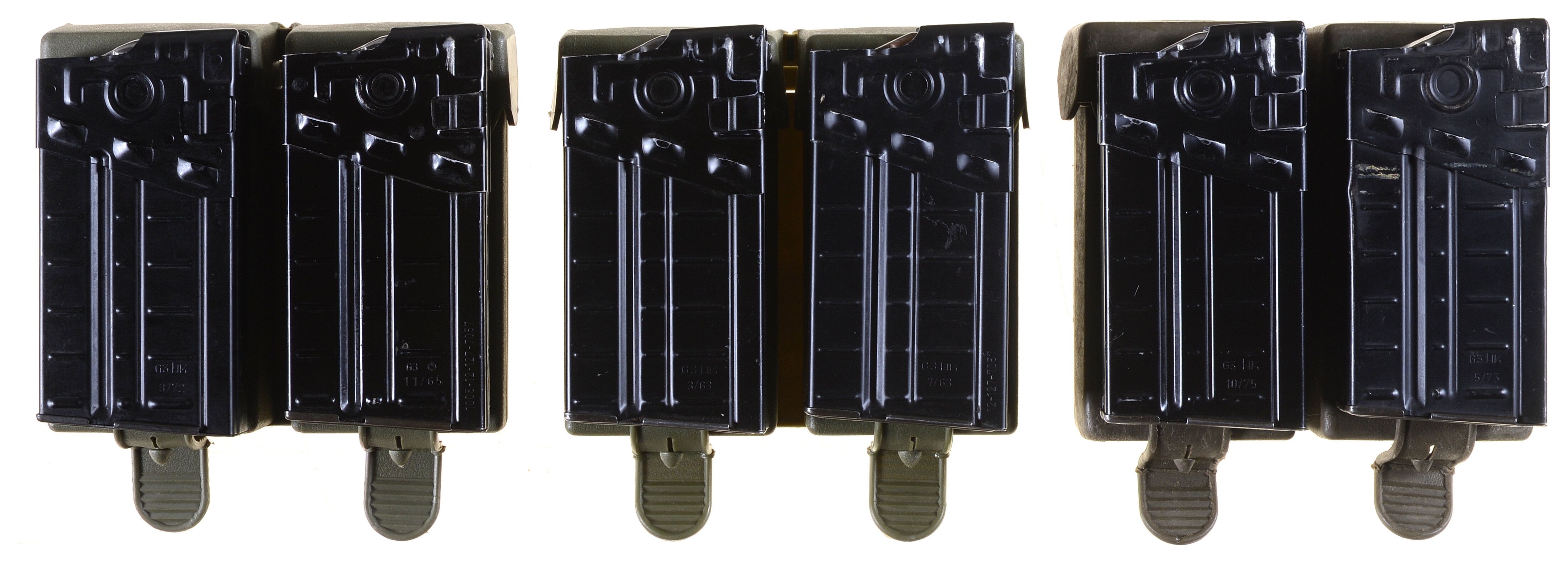 Group of Six Heckler & Koch G3 Magazines with Pouches | Rock Island Auction