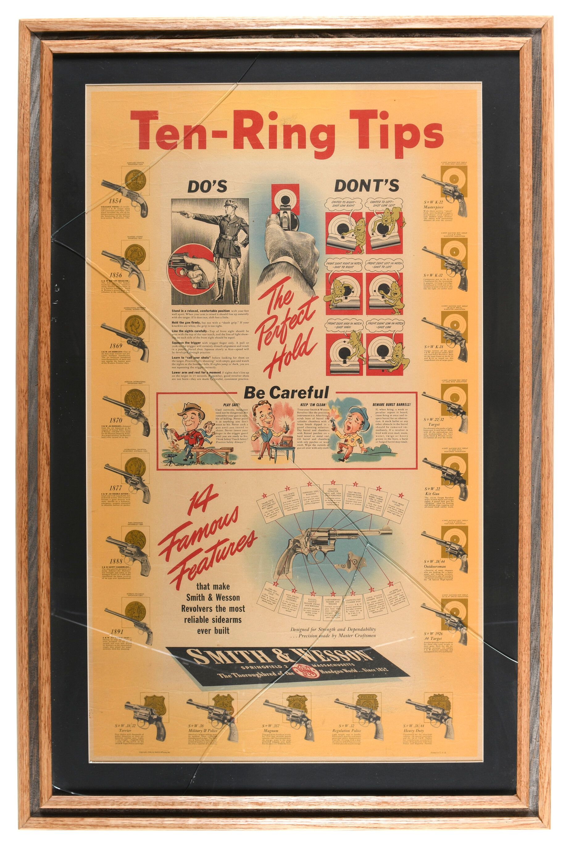 Framed Smith & Wesson "Ten-Ring Tips" Advertising Poster | Rock Island ...
