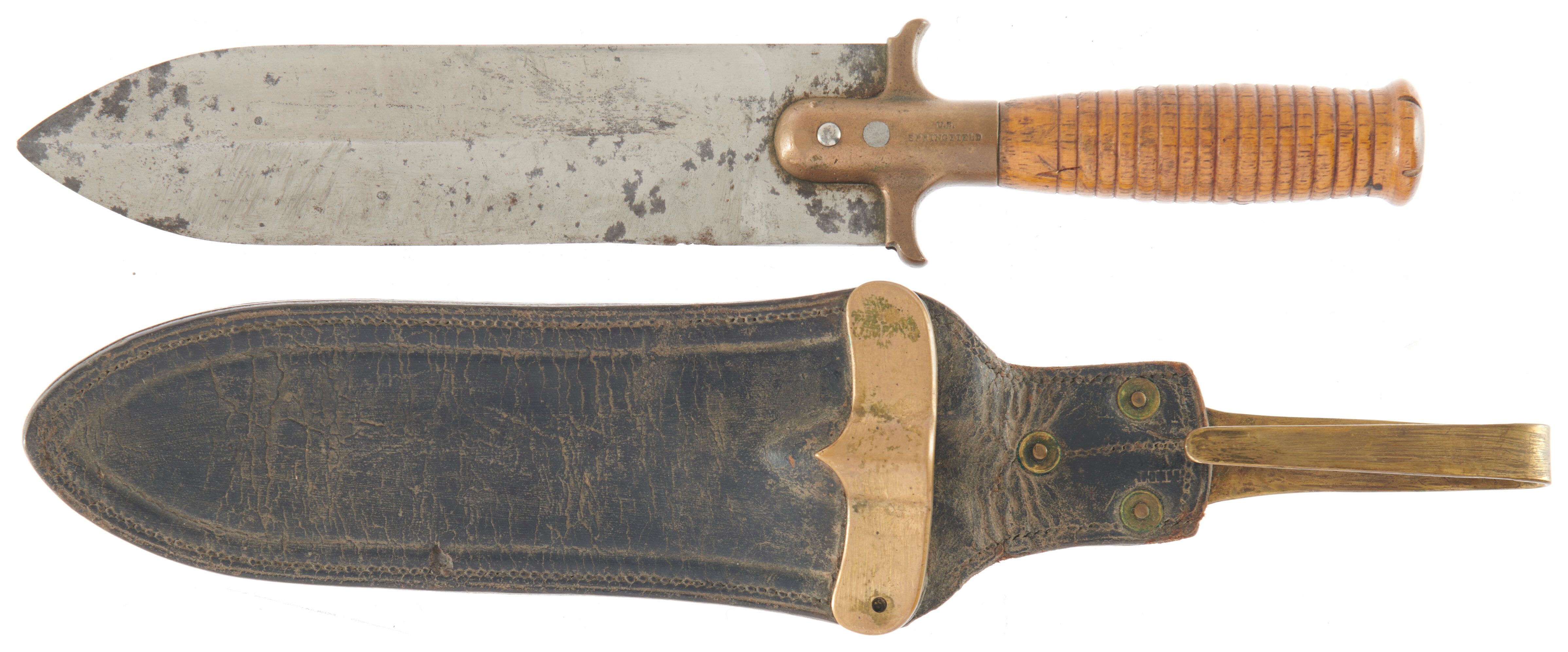 U.S. Springfield Model 1880 Hunting Knife with Sheath | Rock Island Auction